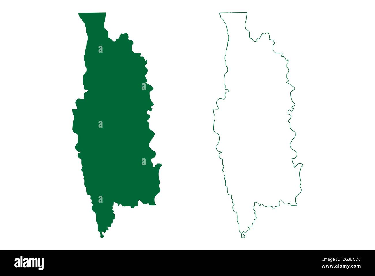 Mamit district (Mizoram State, Republic of India) map vector ...