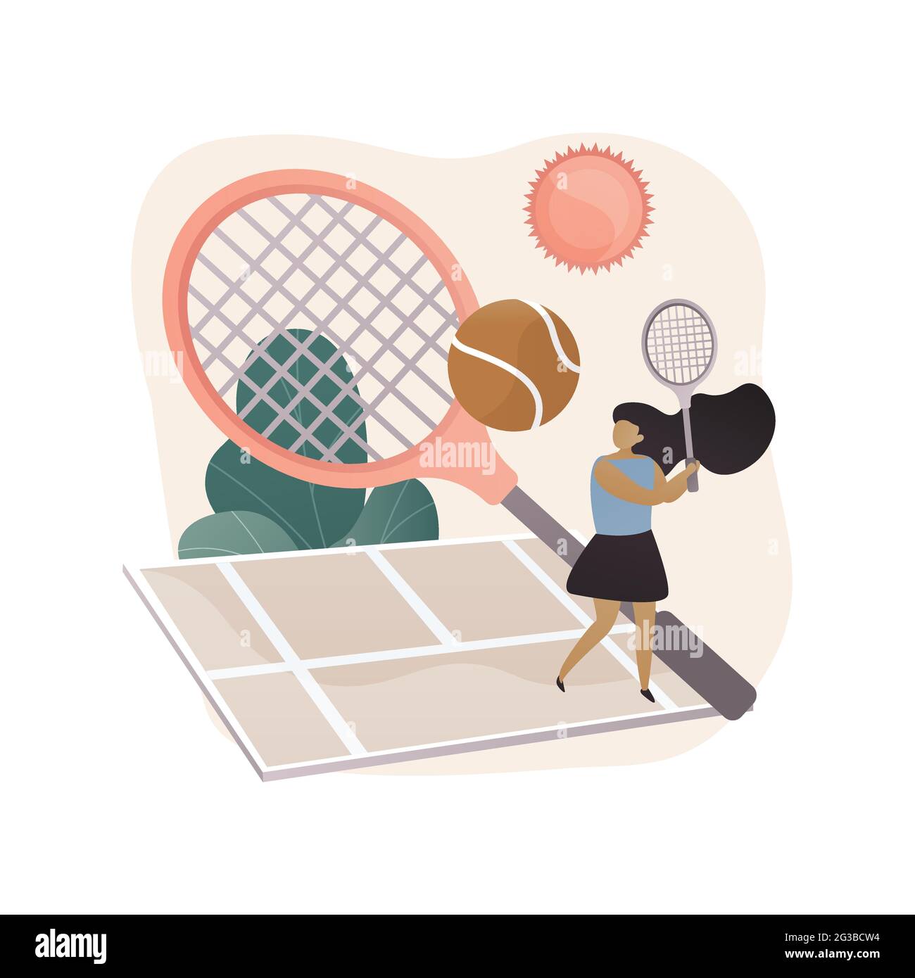 High school tennis court Stock Vector Images - Alamy