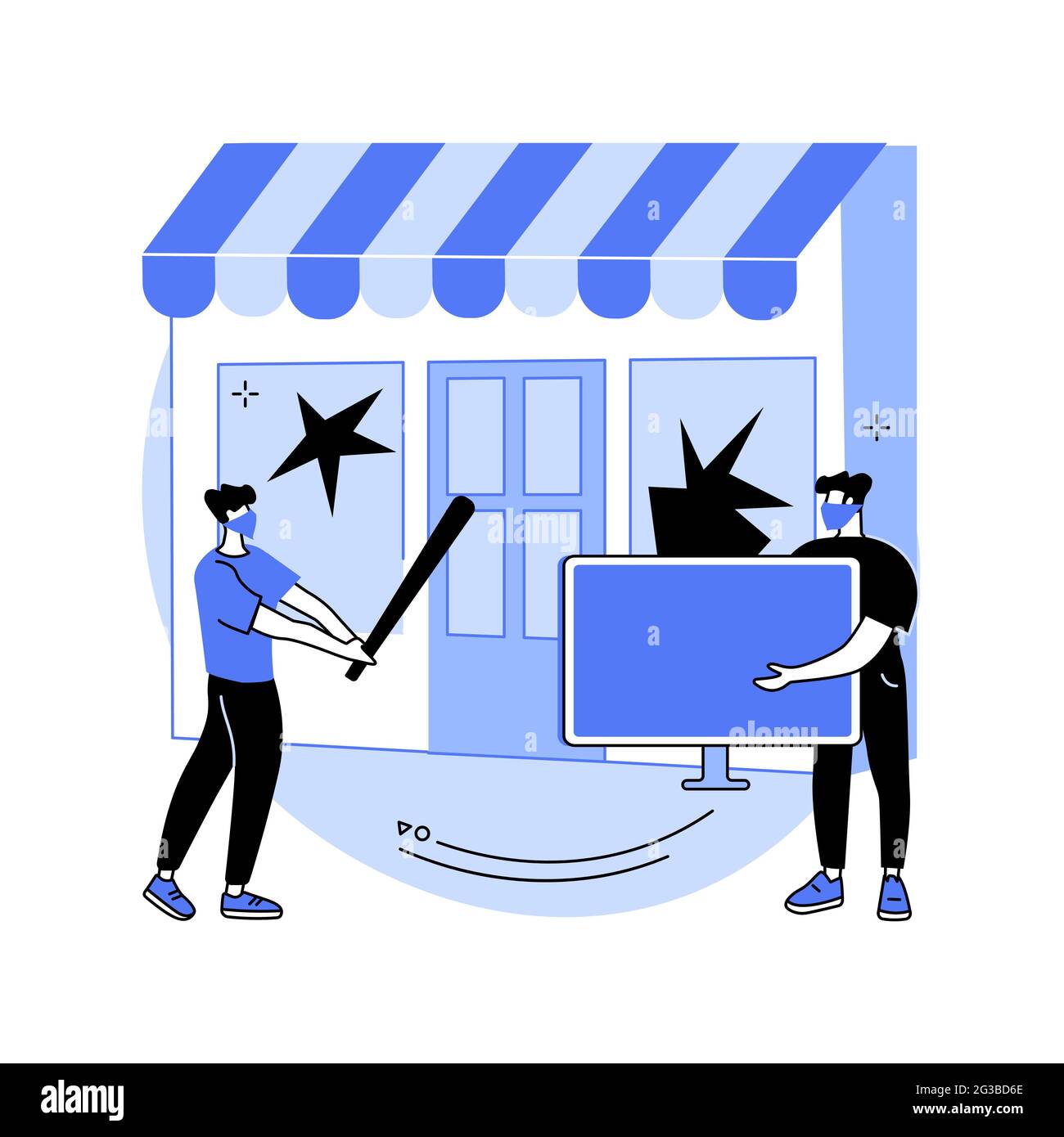 Looting abstract concept vector illustration Stock Vector Image & Art ...