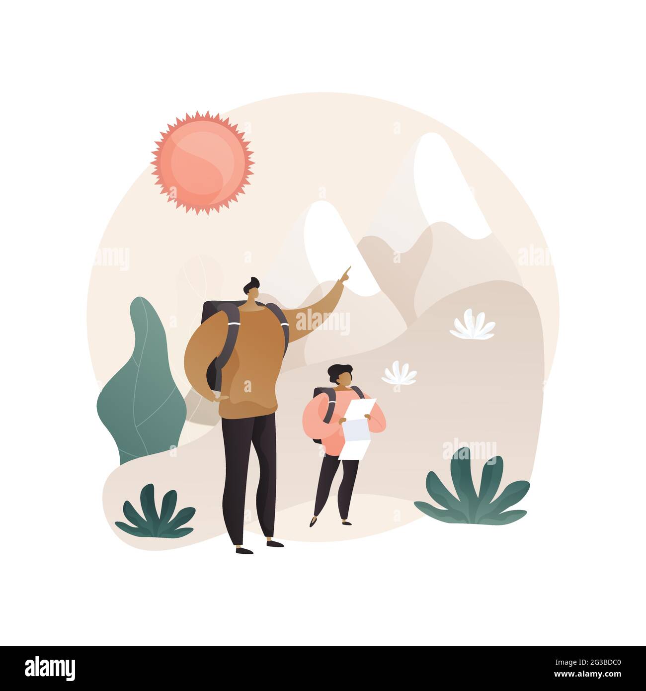 Summer Hiking Abstract Concept Vector Illustration Stock Vector Image