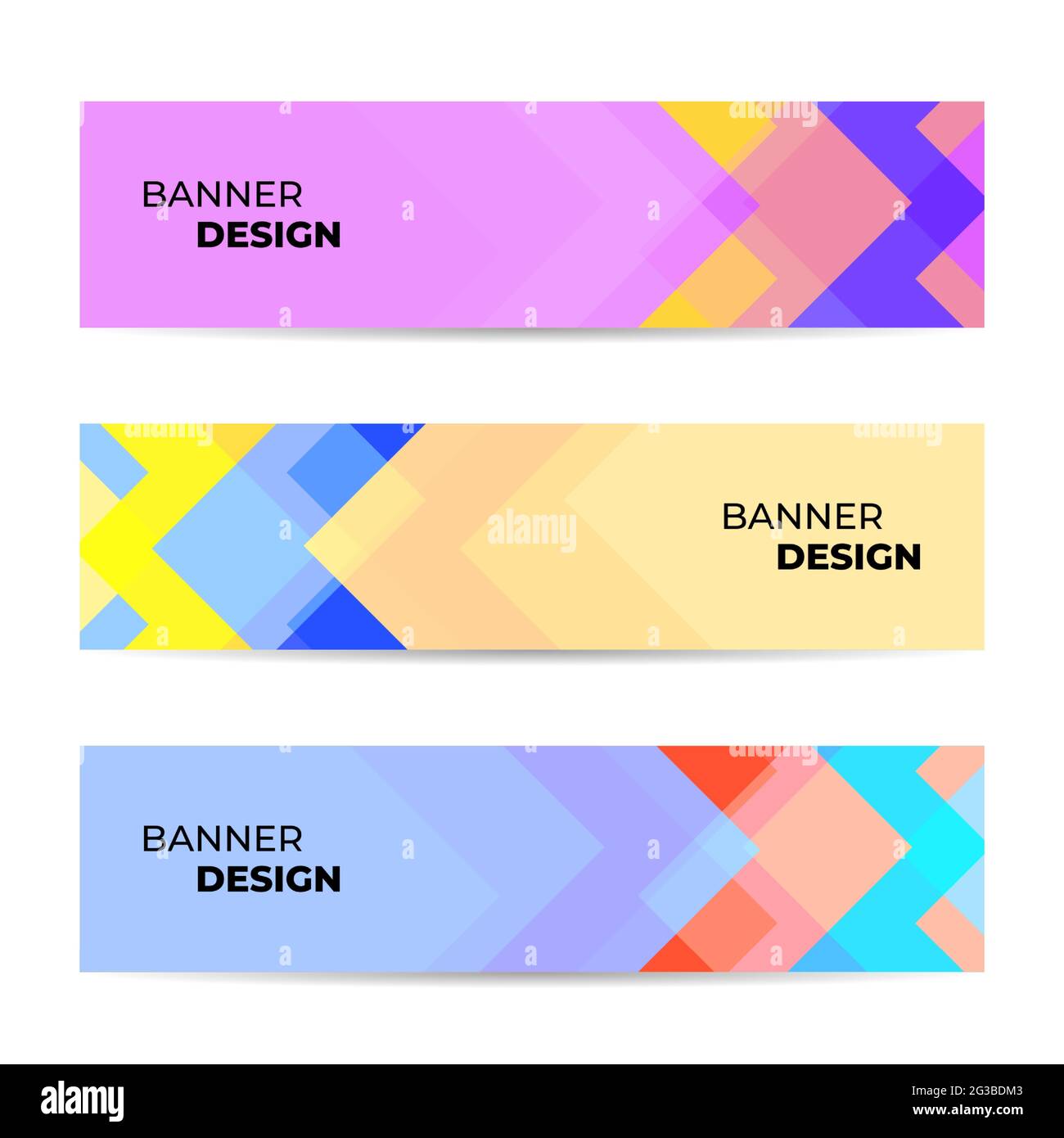 Vector abstract design banner web template. Business horizontal banner ...