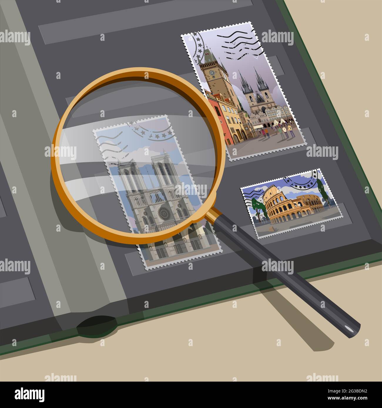 Postage stamps cartoon hi-res stock photography and images - Alamy