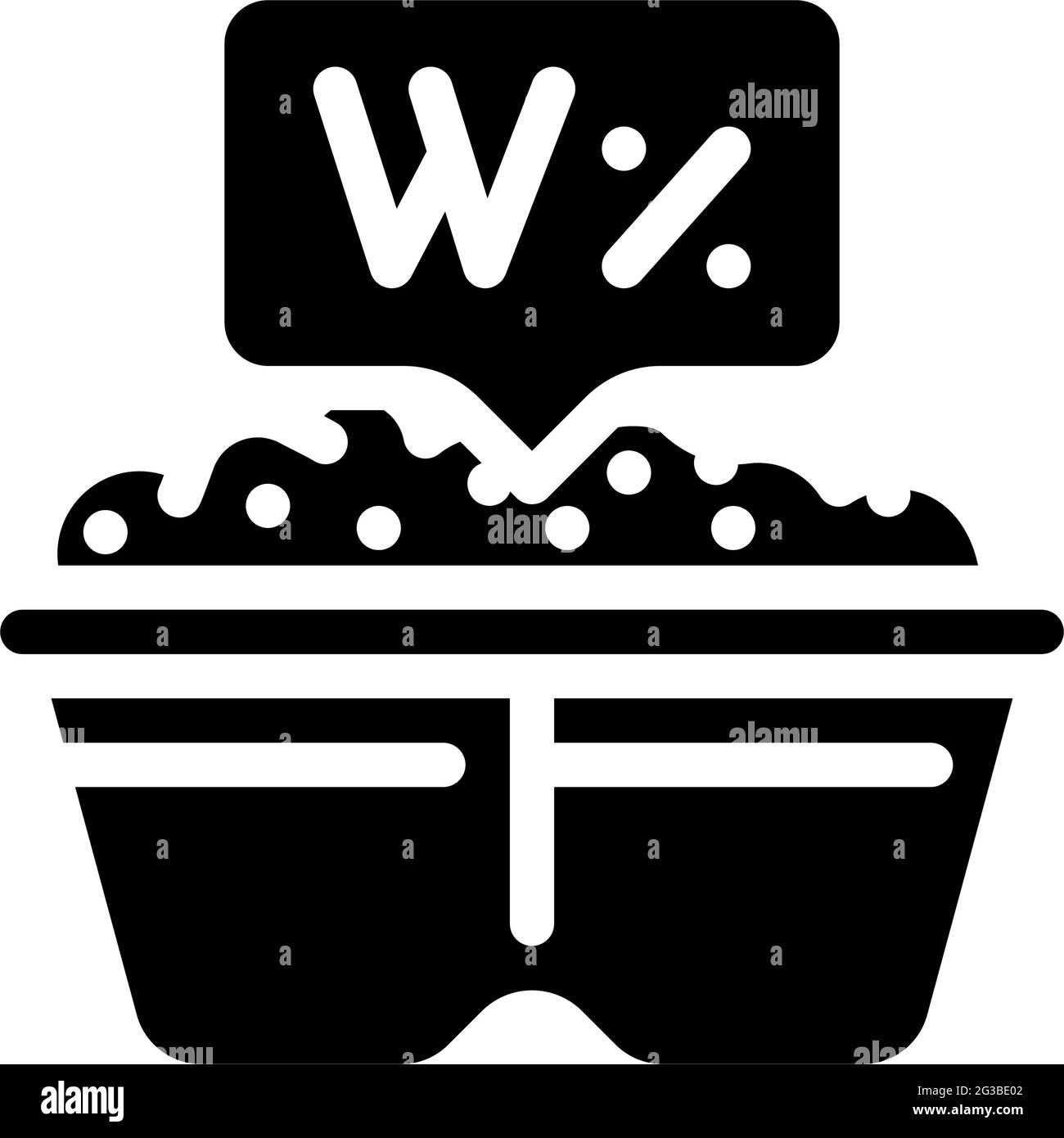 moisture content peat glyph icon vector illustration Stock Vector Image ...