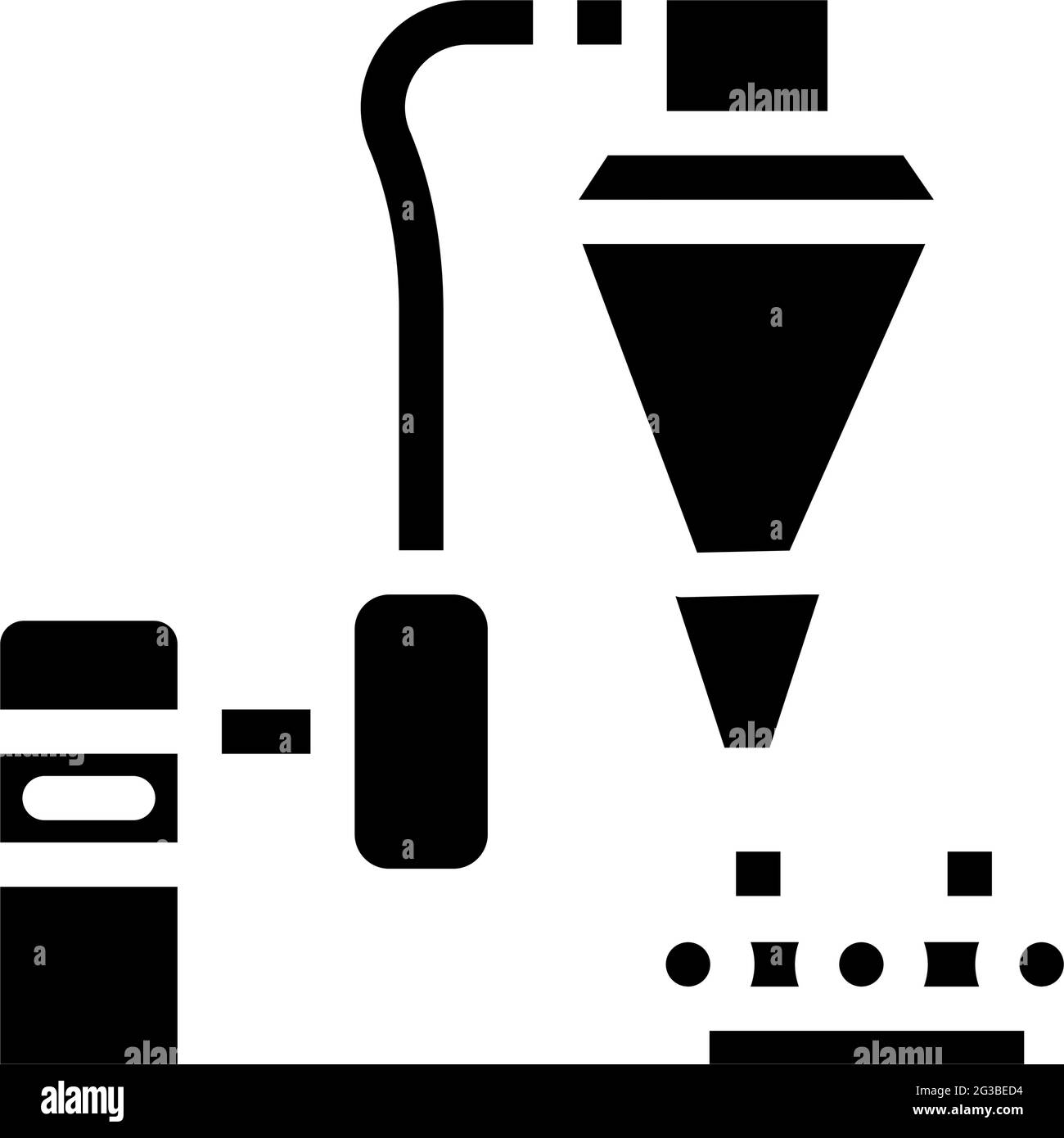 production peat briquettes glyph icon vector illustration Stock Vector ...