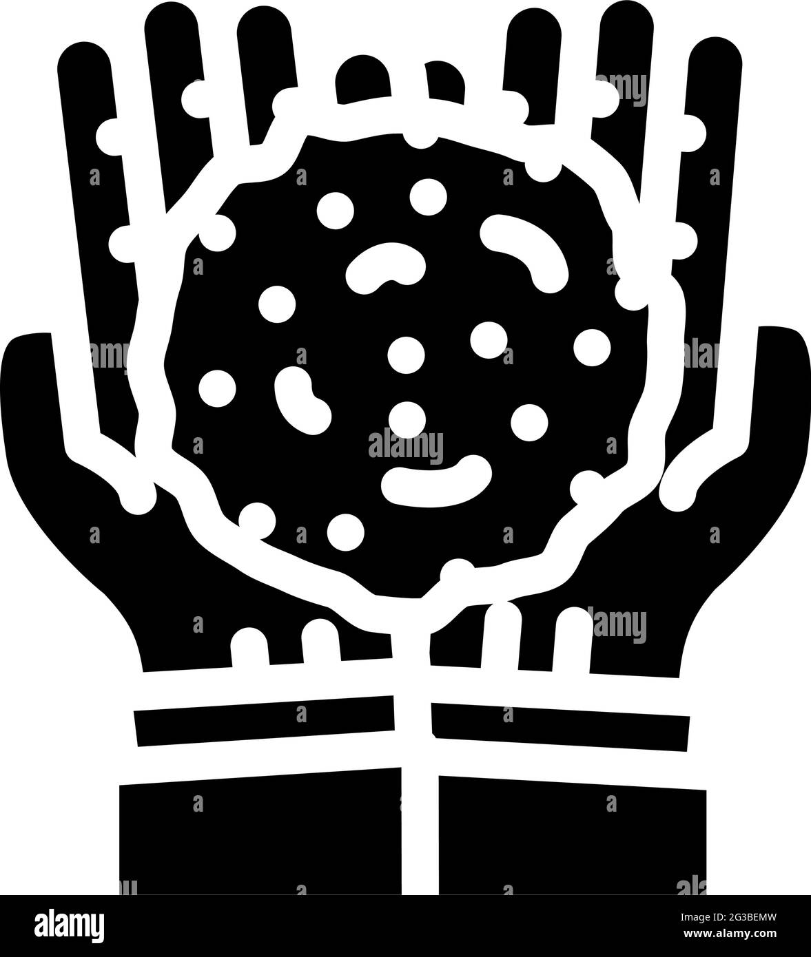 hands holding peat glyph icon vector illustration Stock Vector Image ...
