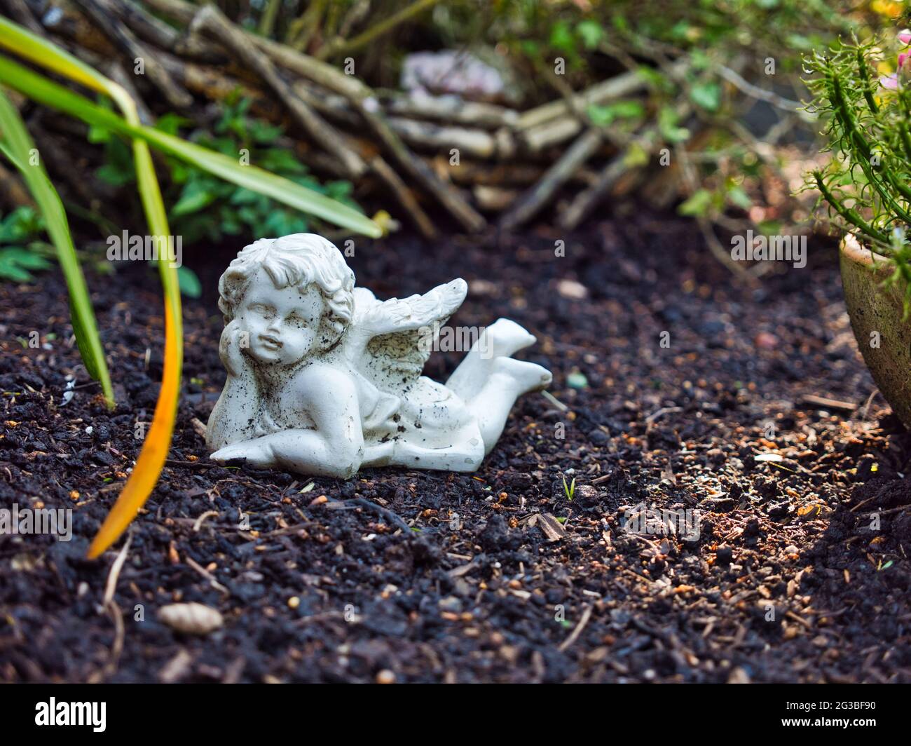 Small angel statue hi-res stock photography and images - Alamy