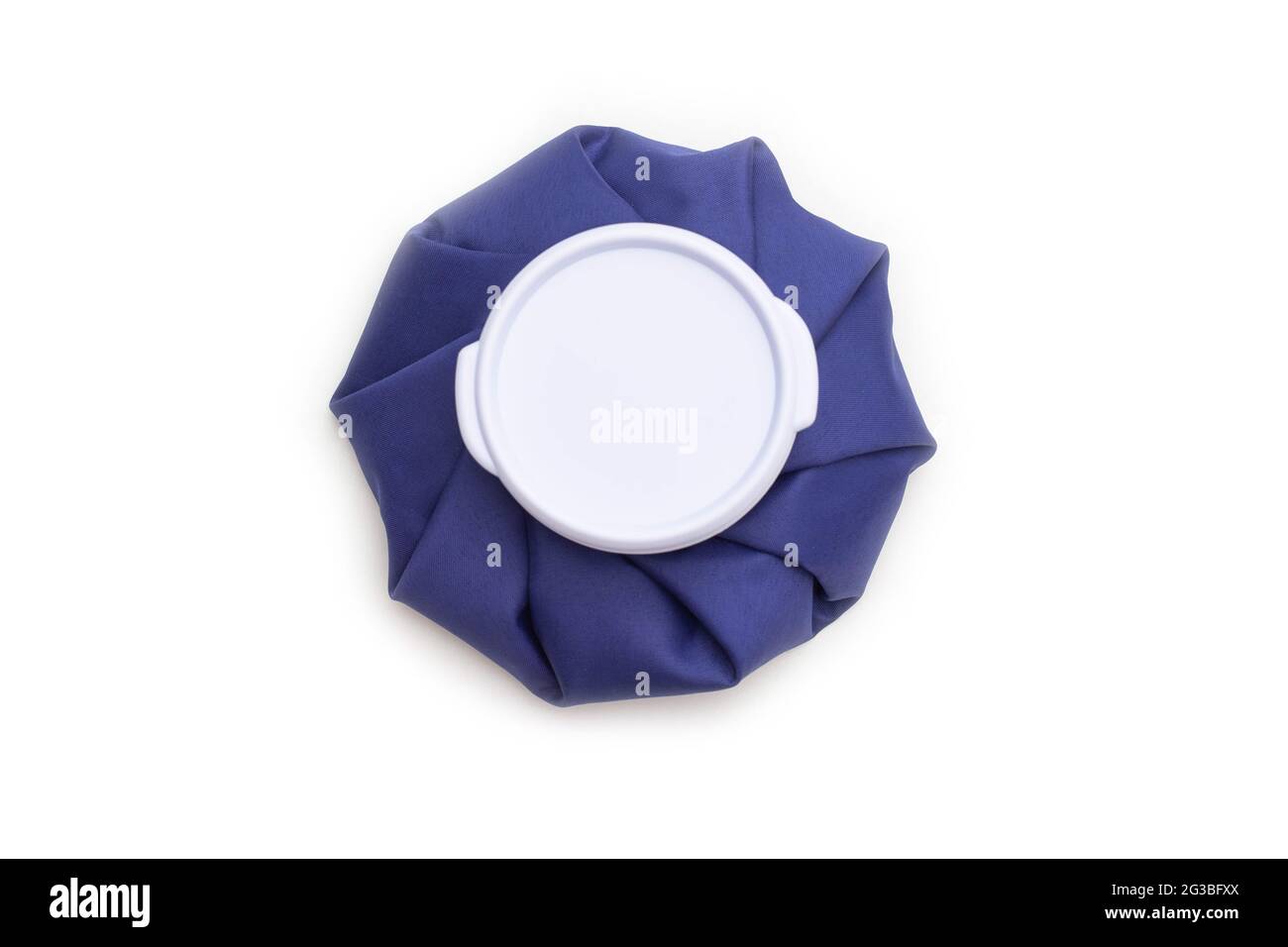 Medical blue ice bag on a white background, isolate. First aid for ...