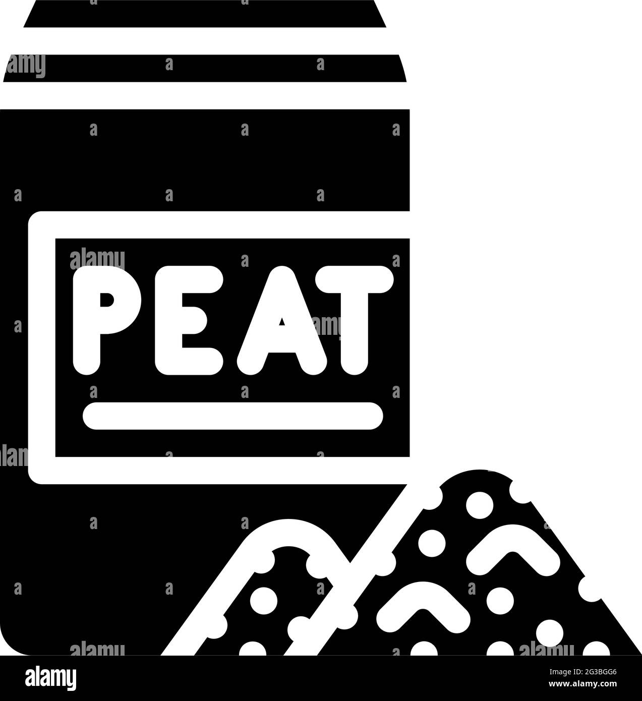 bag of peat glyph icon vector illustration Stock Vector Image & Art - Alamy