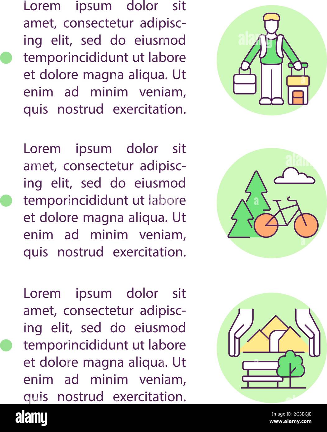 Tourism development concept line icons with text Stock Vector Image ...