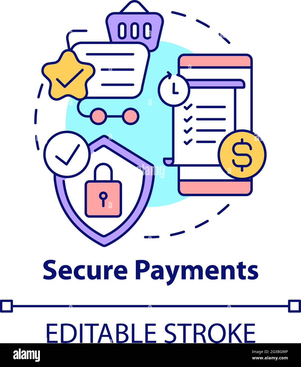 Secure payments concept icon Stock Vector Image & Art - Alamy