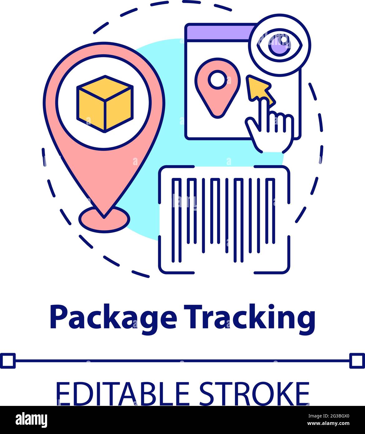 Package tracking concept icon Stock Vector Image & Art - Alamy