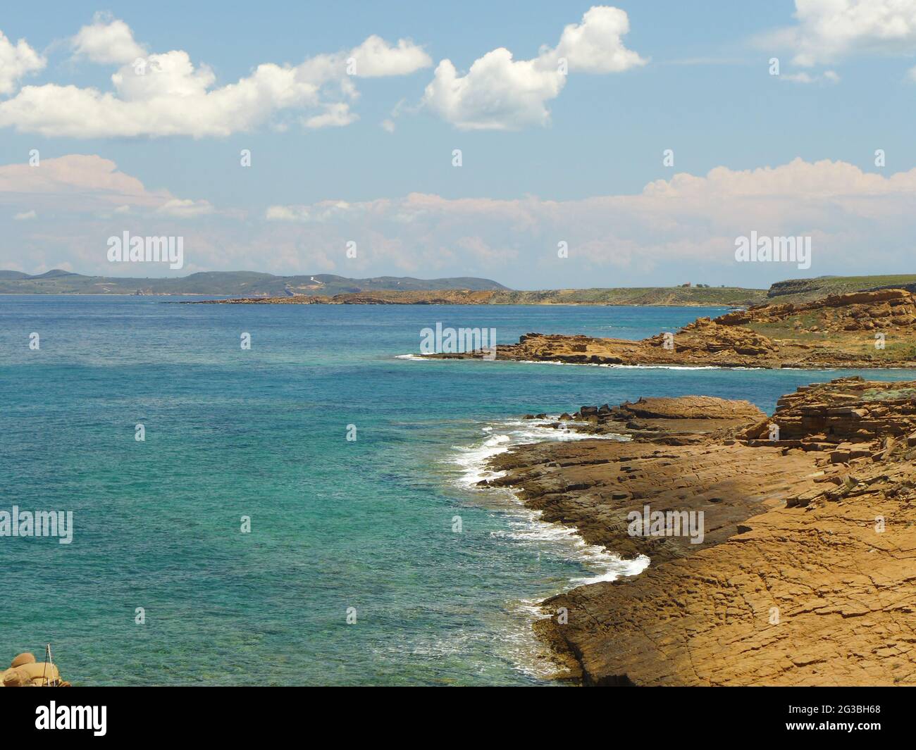 Volcanic sedimentary formations in Lemnos island , Aegean , Greece ...