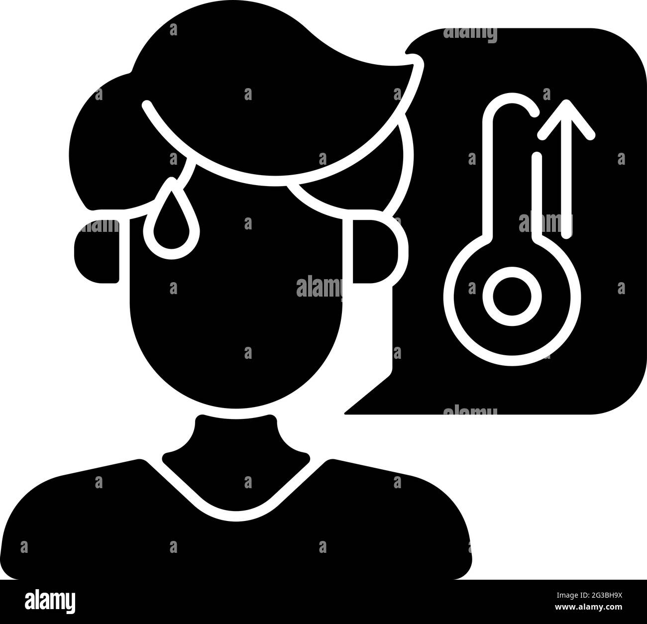 High body temperature black glyph icon Stock Vector Image & Art - Alamy