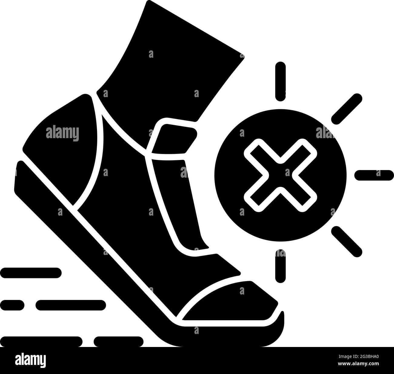 No sports in sun heat black glyph icon Stock Vector Image & Art - Alamy