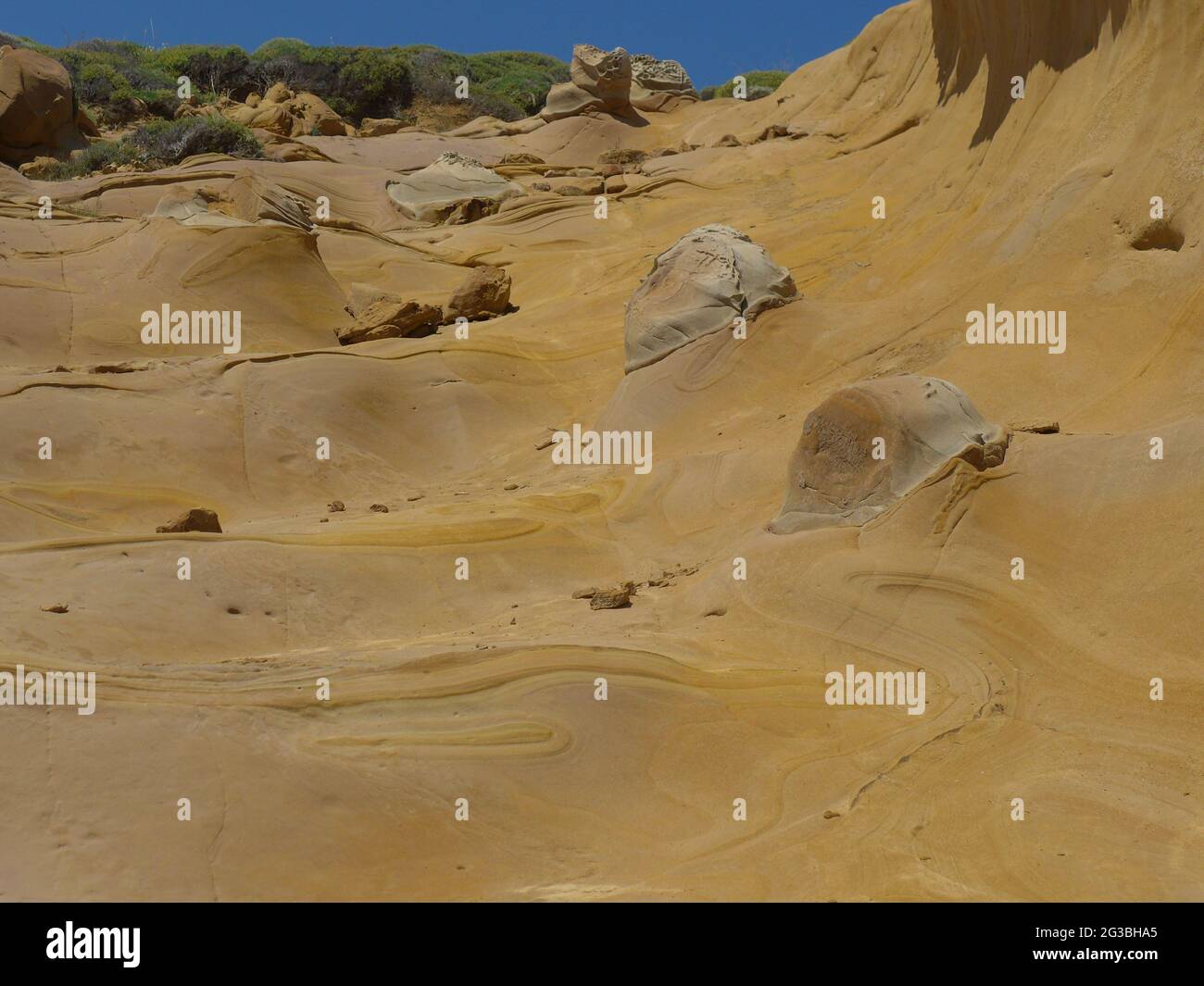 Volcanic sedimentary formations in Lemnos island , Aegean , Greece ...