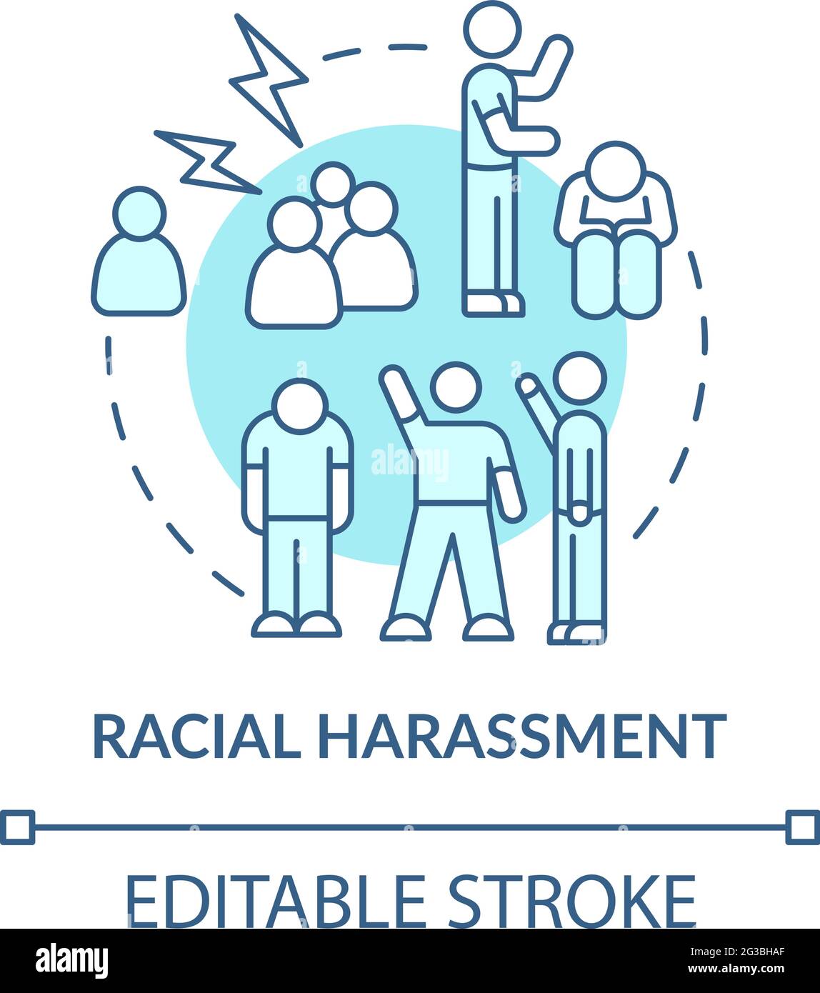 Racial harassment concept icon Stock Vector Image & Art - Alamy