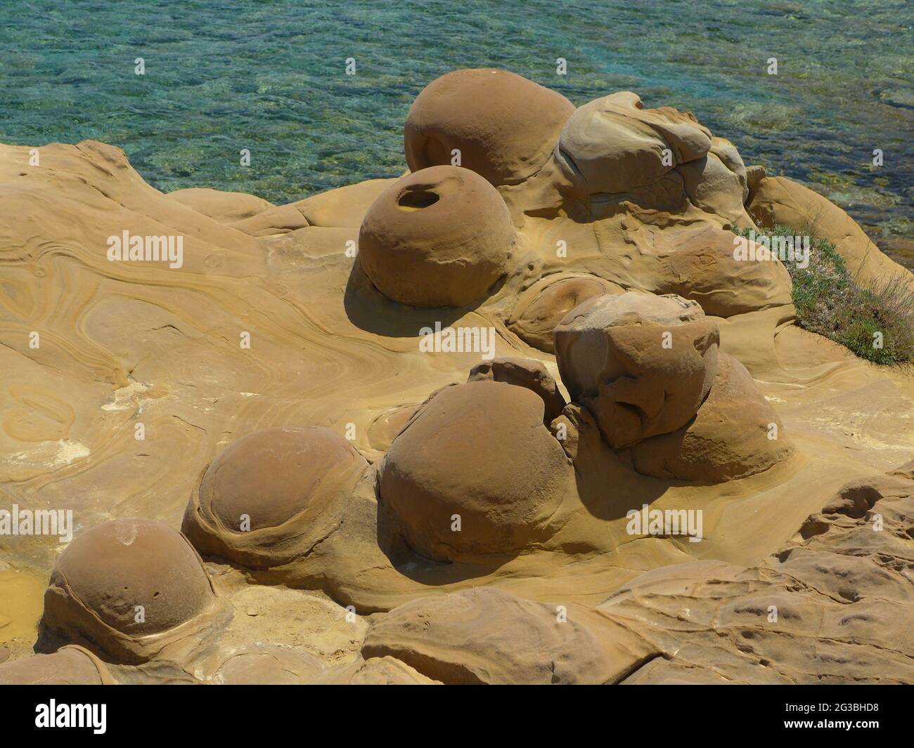 Volcanic sedimentary formations in Lemnos island , Aegean , Greece ...