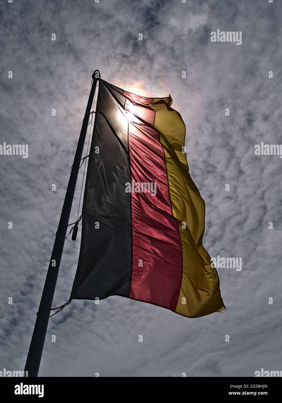 German flag in backlight hi-res stock photography and images - Alamy
