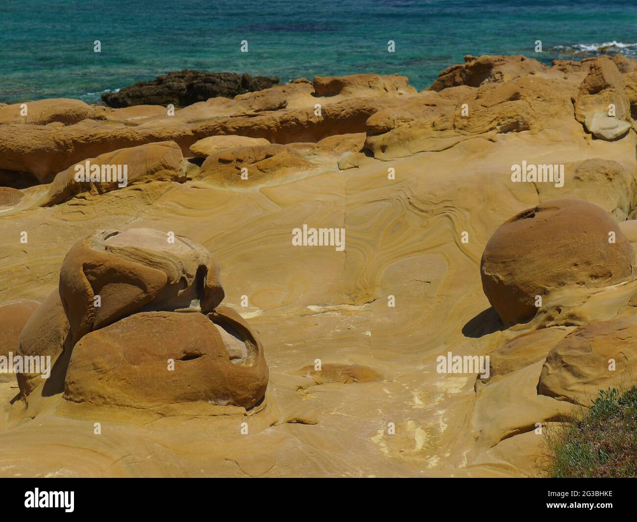Volcanic sedimentary formations in Lemnos island , Aegean , Greece ...