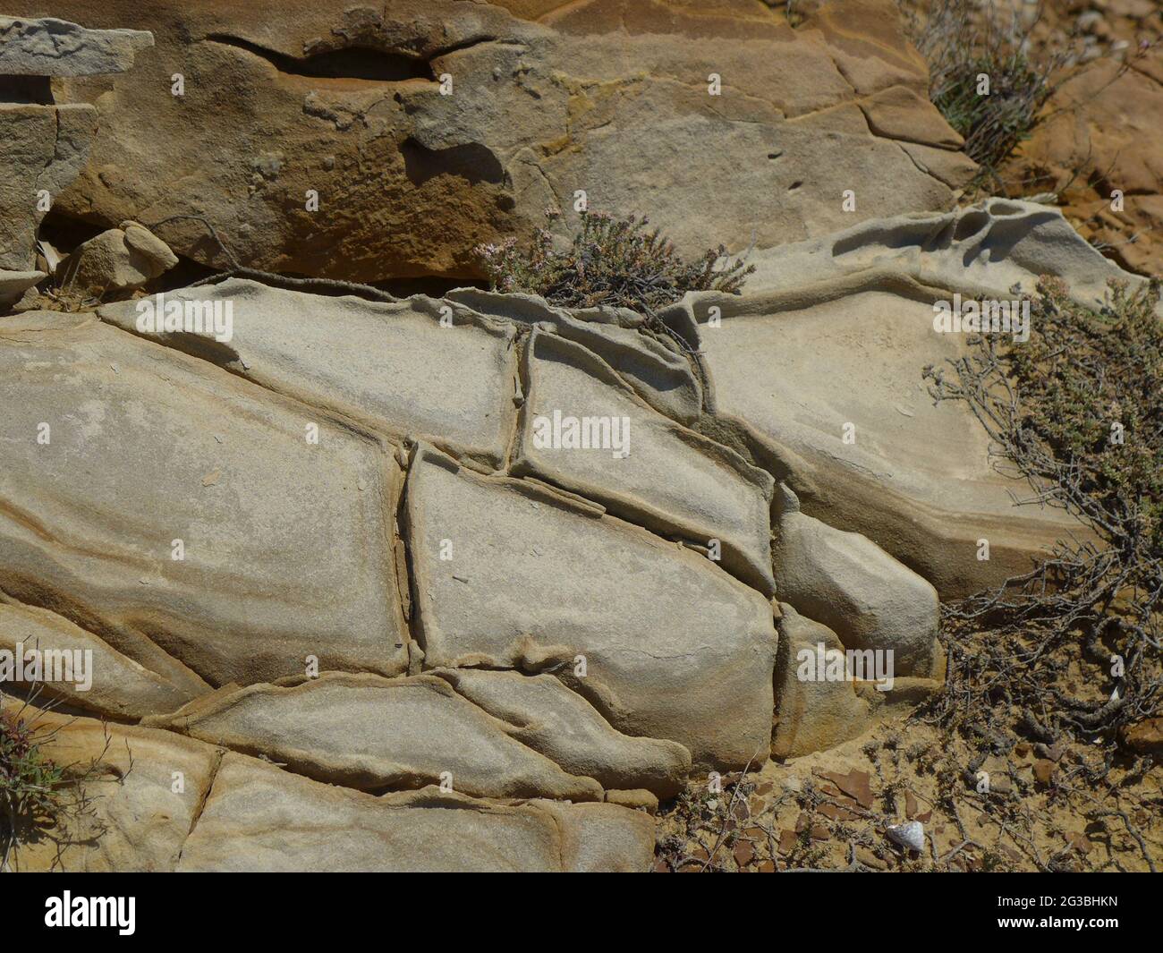 Volcanic sedimentary formations in Lemnos island , Aegean , Greece ...