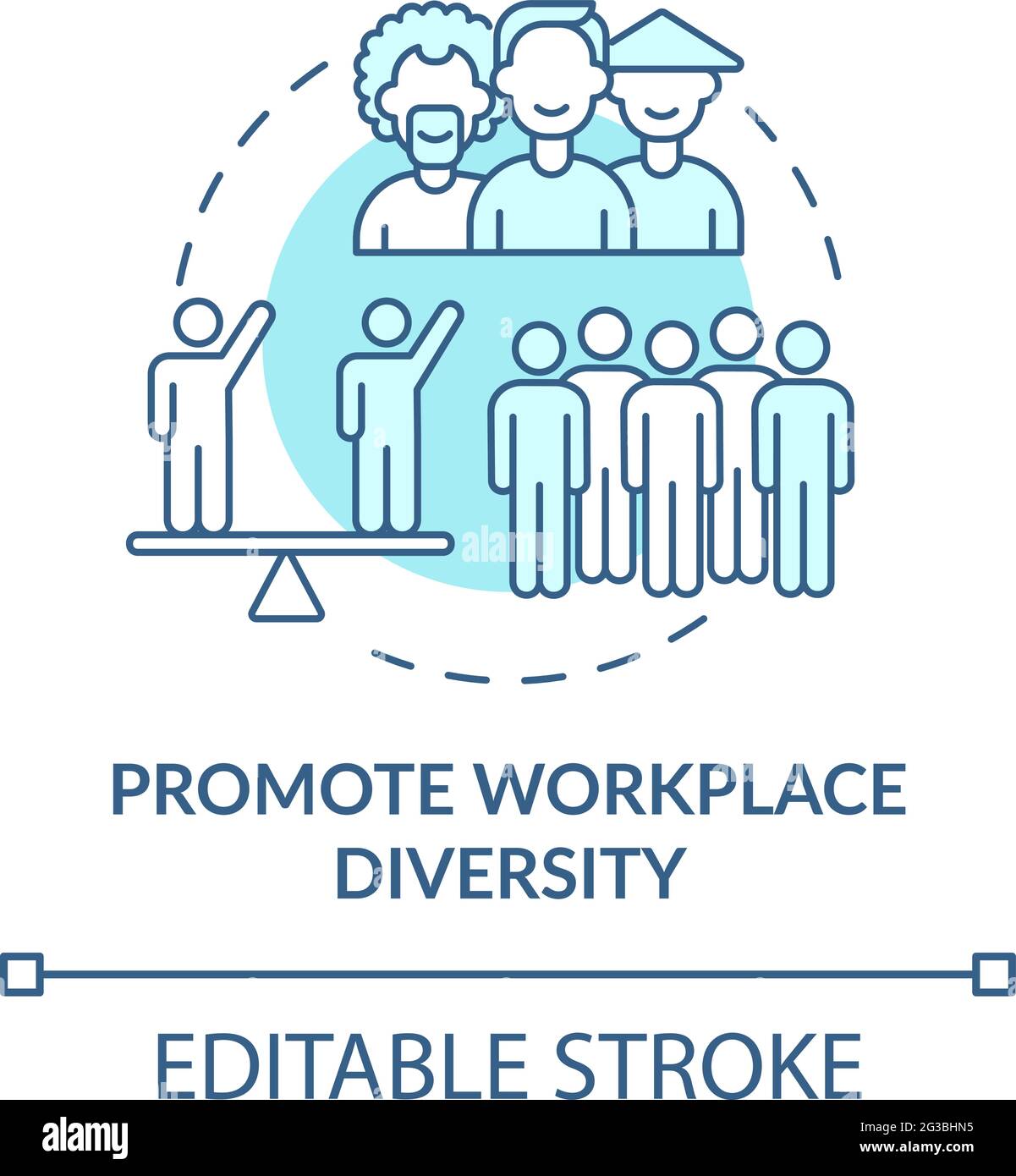 Promote workplace diversity concept icon Stock Vector Image & Art - Alamy