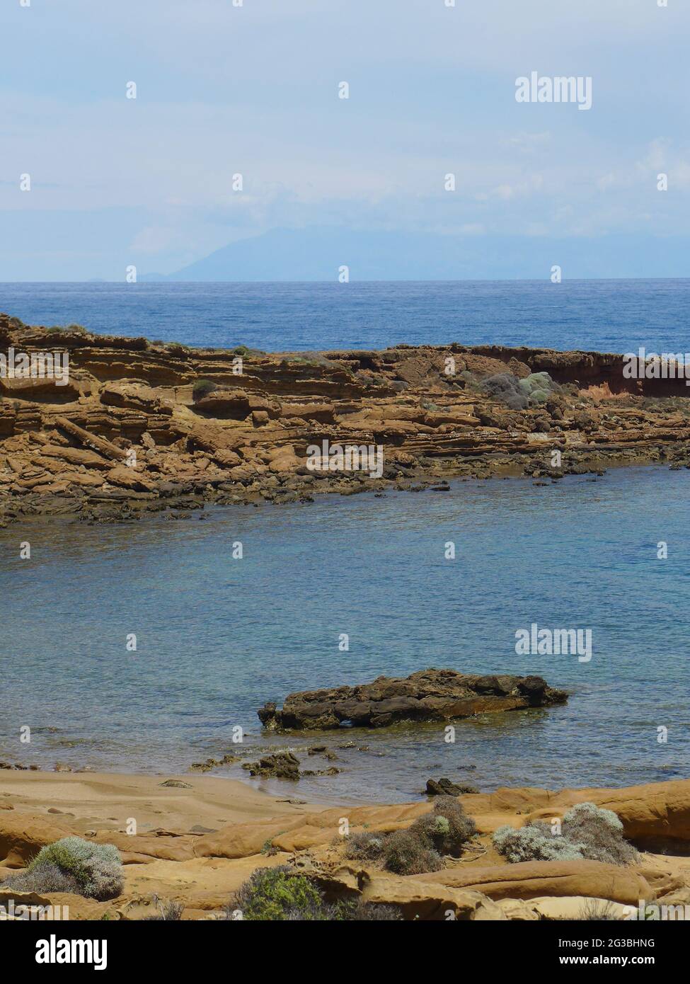 Volcanic sedimentary formations in Lemnos island , Aegean , Greece ...