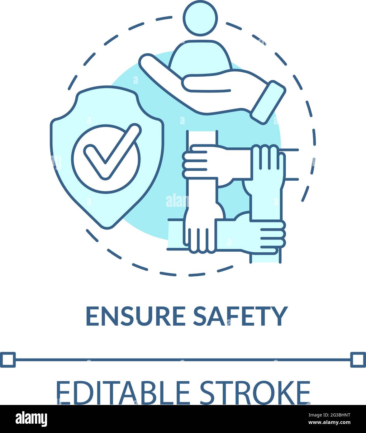 Ensure safety concept icon Stock Vector Image & Art - Alamy