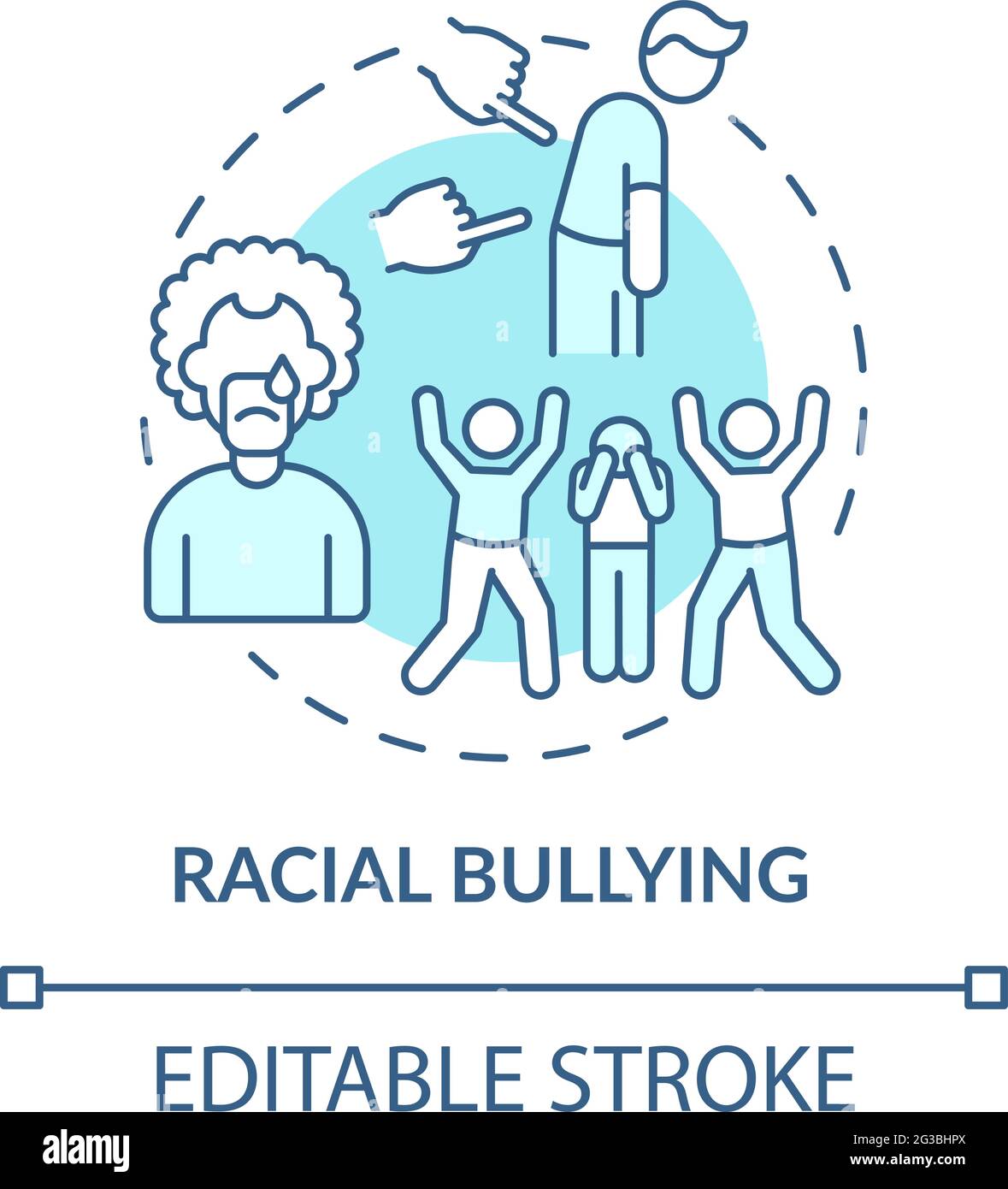 Racial bullying concept icon Stock Vector Image & Art - Alamy