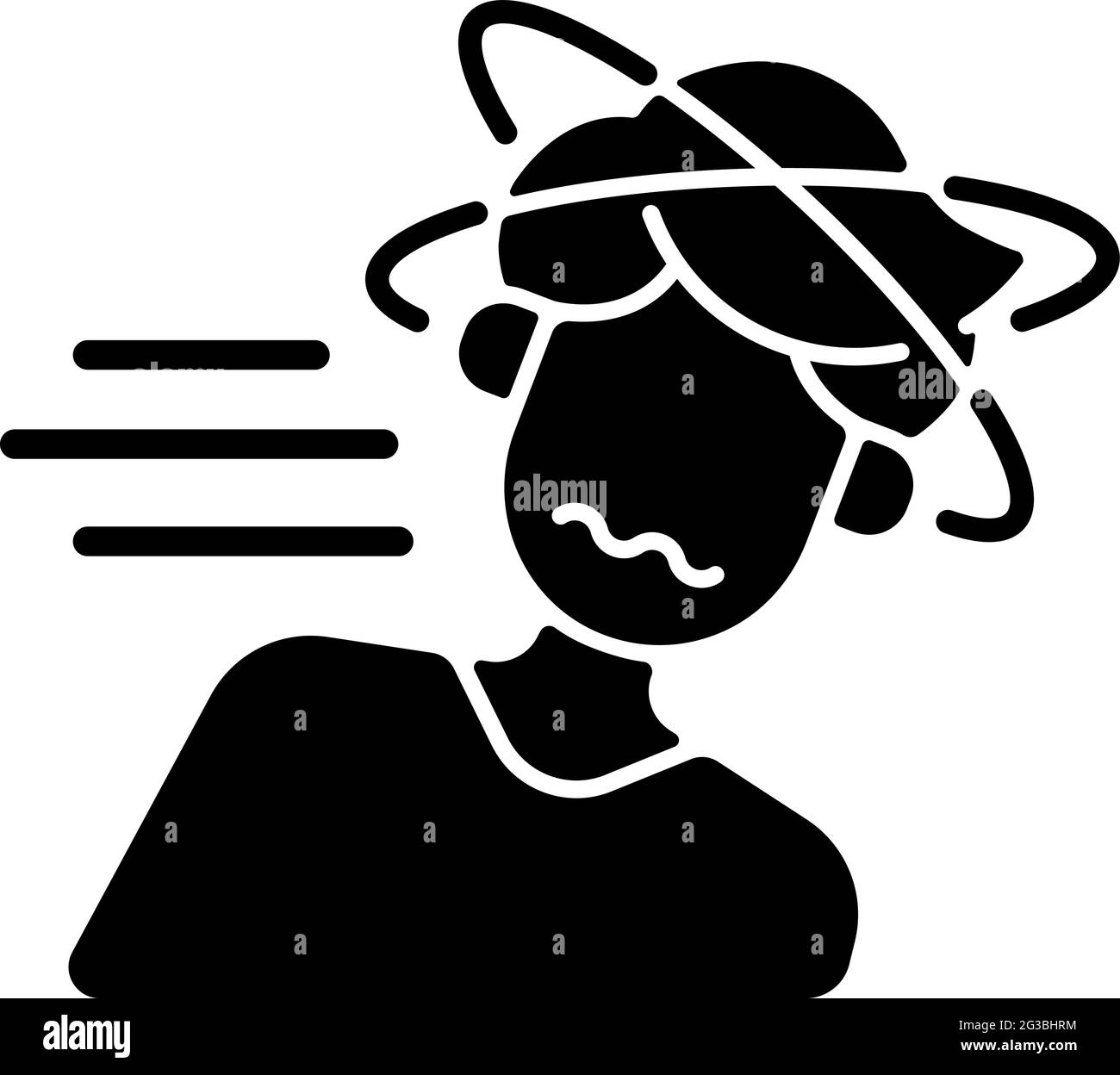 Fainting black glyph icon Stock Vector Image & Art - Alamy