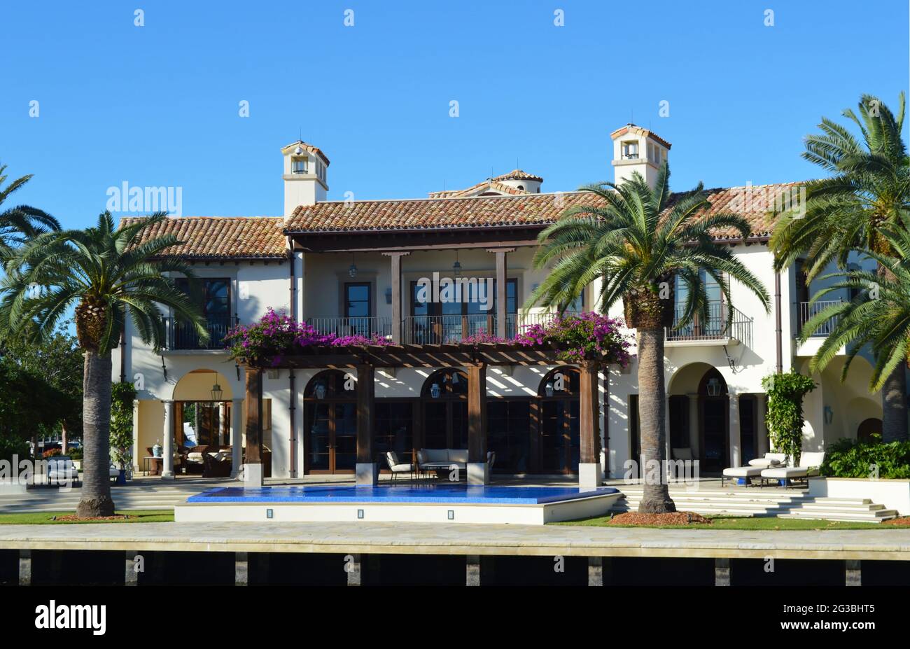 The Mediterranean Revival style million dollars mansion located on the ...