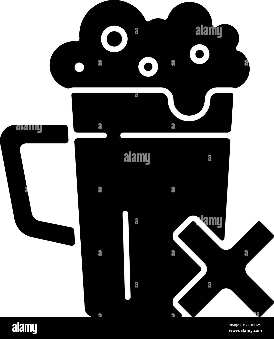 Avoid alcohol black glyph icon Stock Vector Image & Art - Alamy