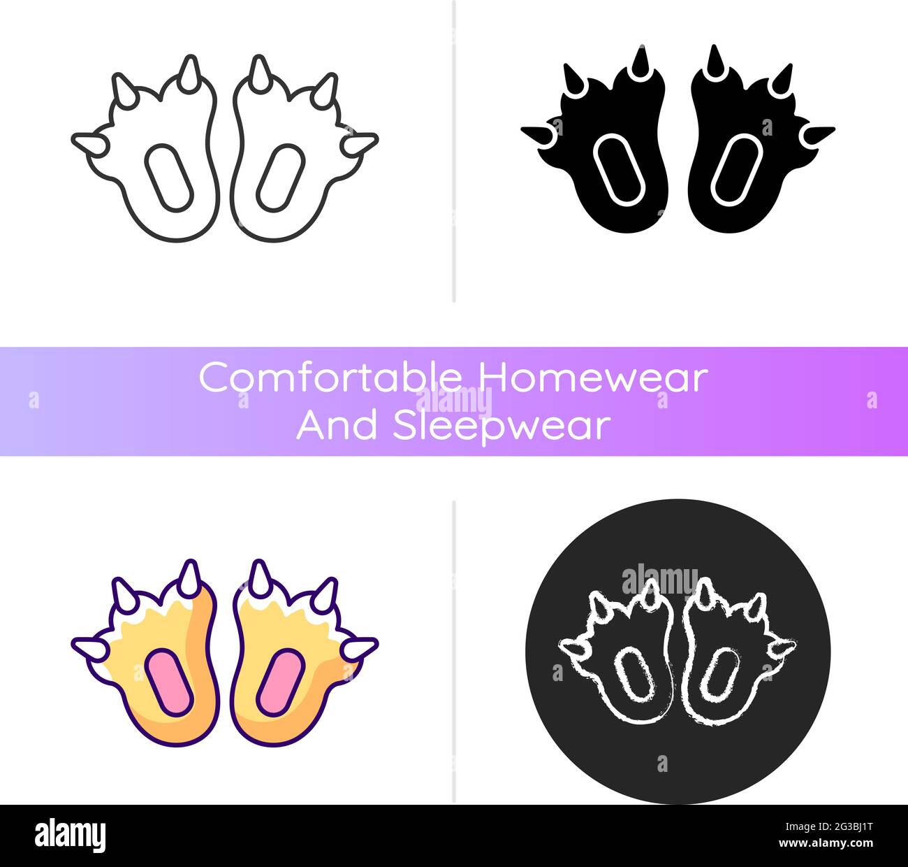 Feet with soft slippers Stock Vector Images - Alamy