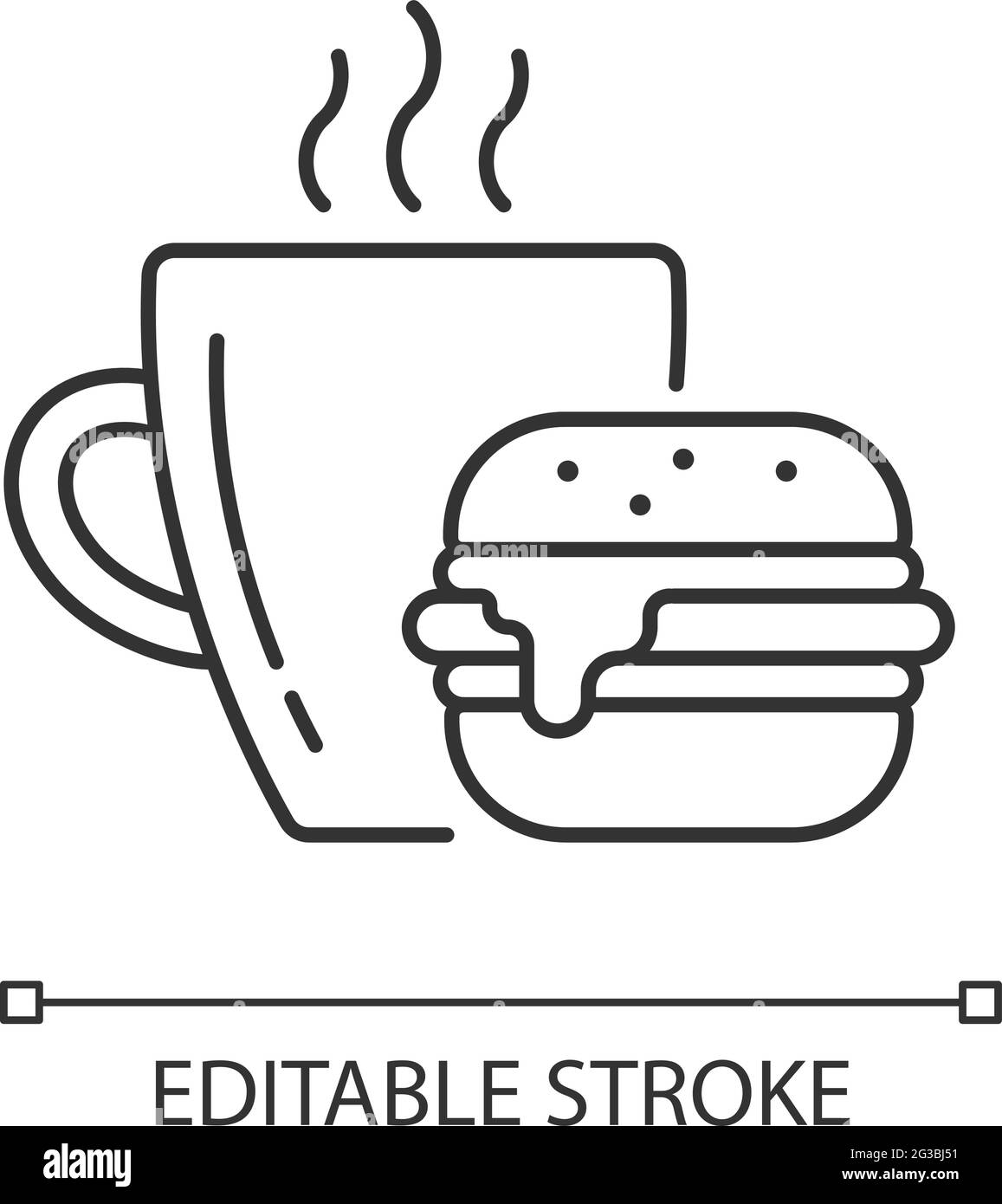 Lunch linear icon Stock Vector Image & Art - Alamy