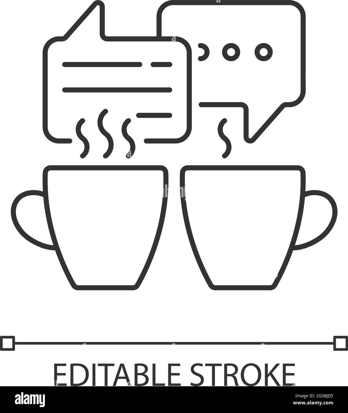 Socializing linear icon Stock Vector Image & Art - Alamy