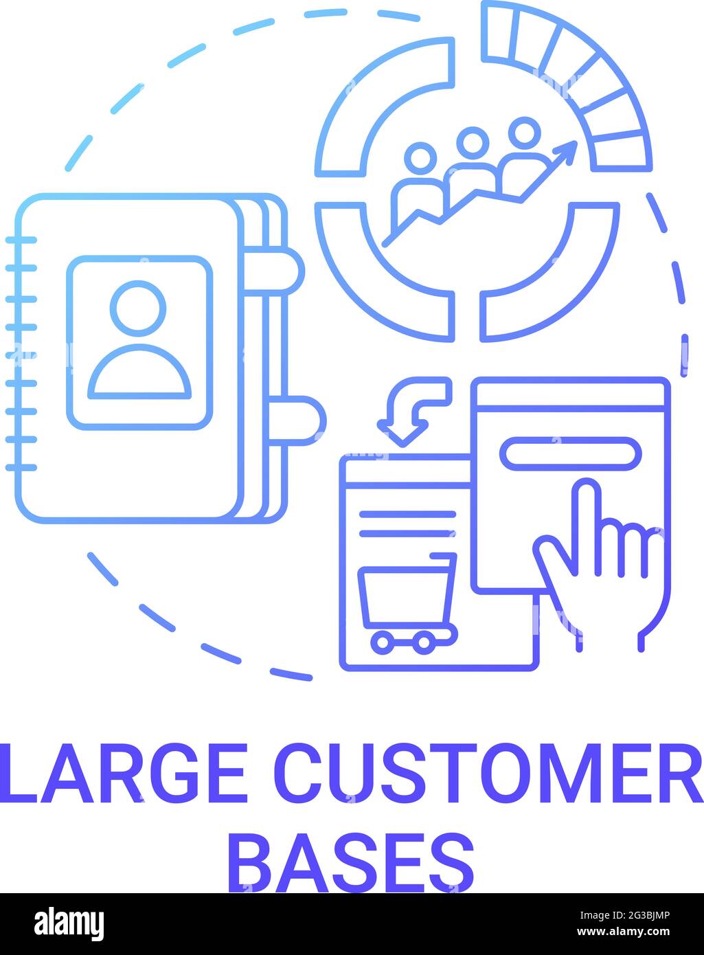 Large customer bases concept icon Stock Vector Image & Art - Alamy