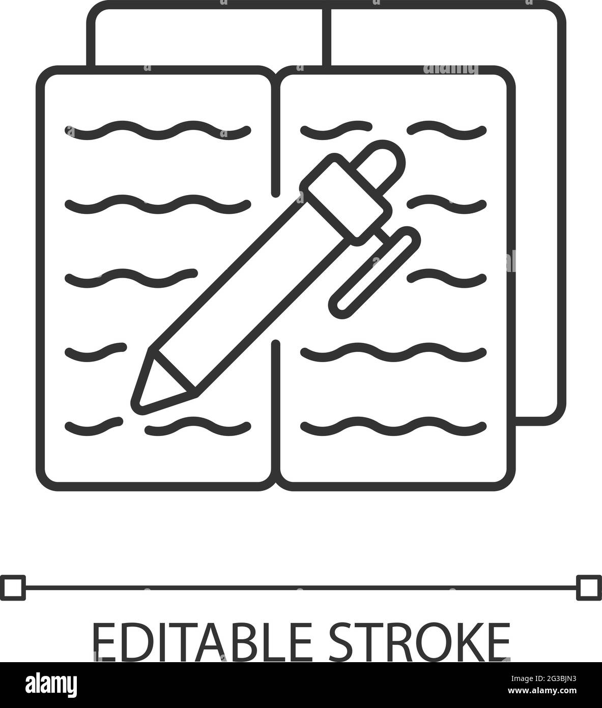 Homework linear icon Stock Vector Image & Art - Alamy