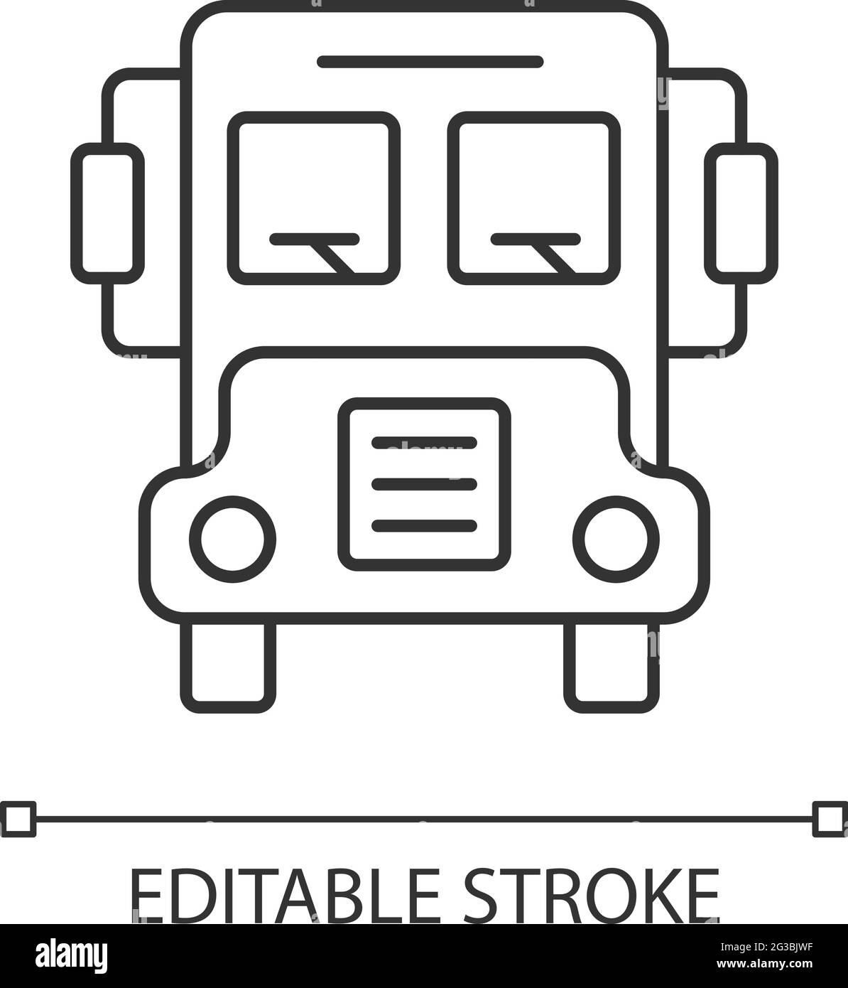 School bus linear icon Stock Vector Image & Art - Alamy