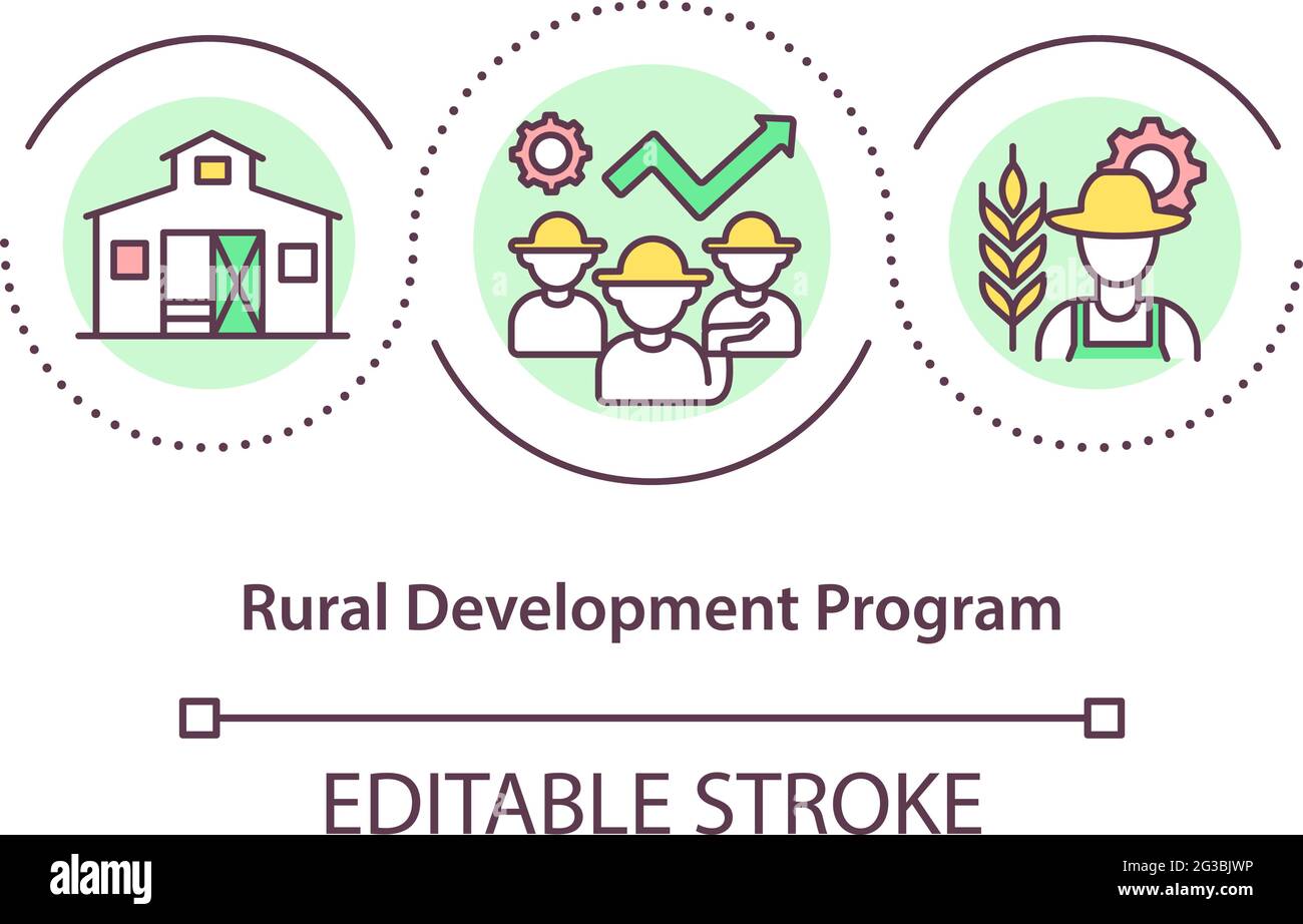 Rural development program concept icon Stock Vector Image & Art - Alamy