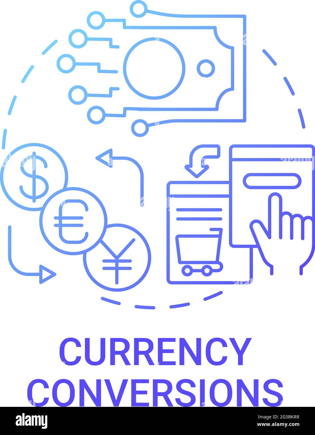 Currency conversions concept icon Stock Vector Image & Art - Alamy
