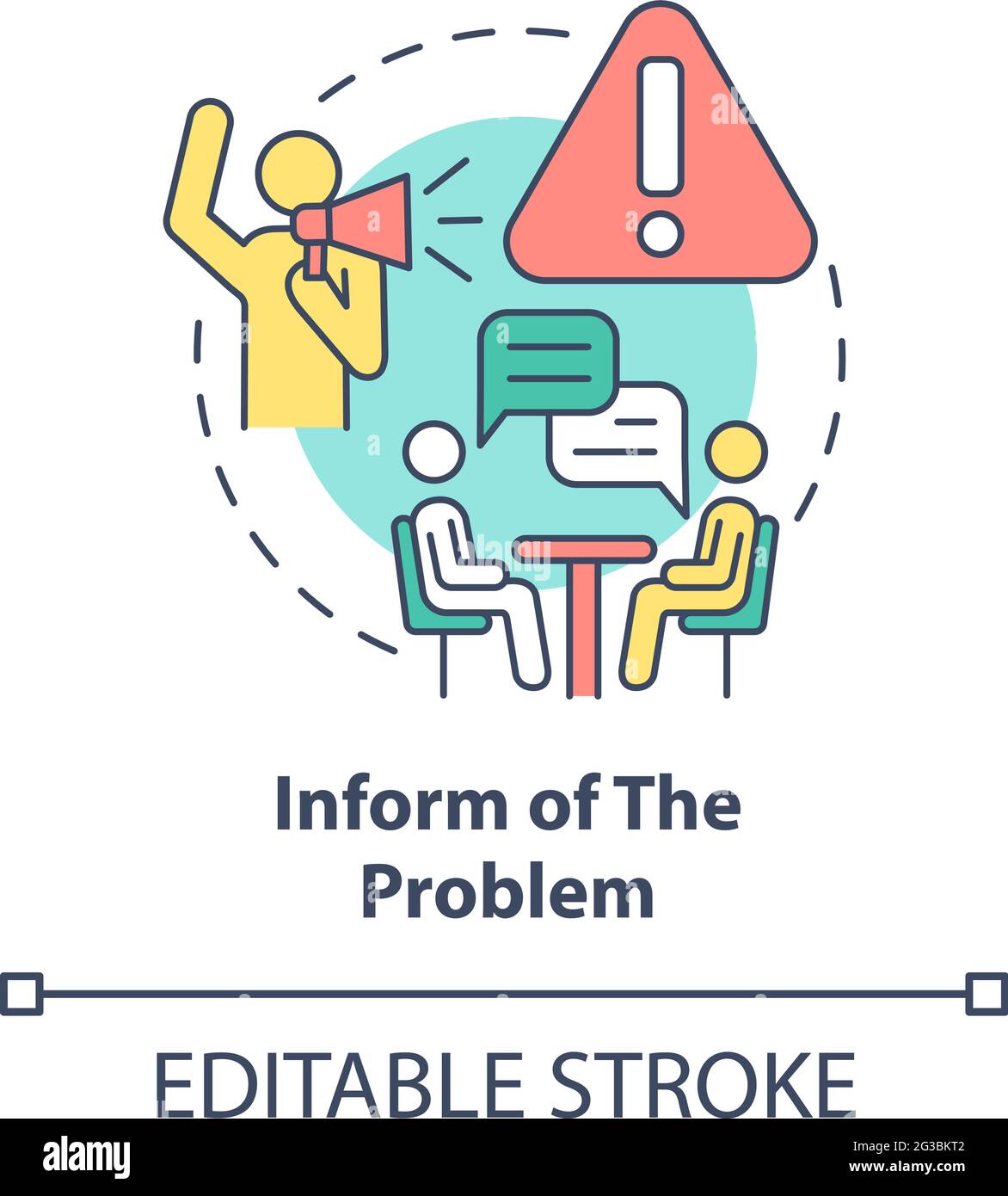 Informing about problem concept icon Stock Vector Image & Art - Alamy