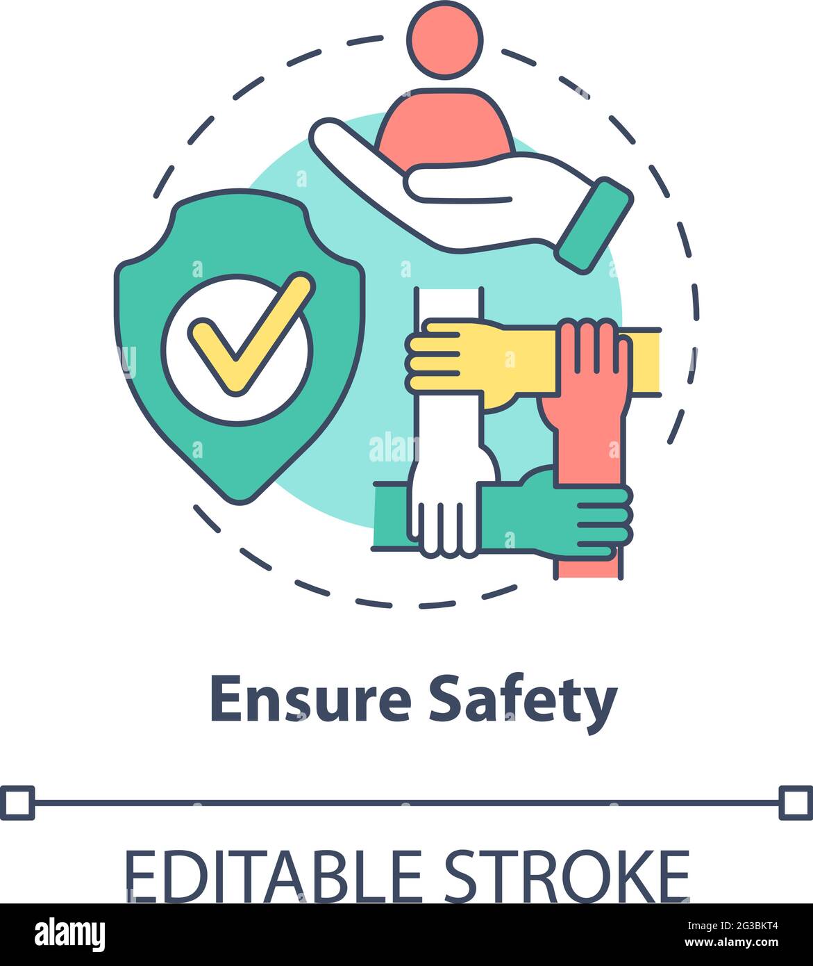 Ensure safety concept icon Stock Vector Image & Art - Alamy