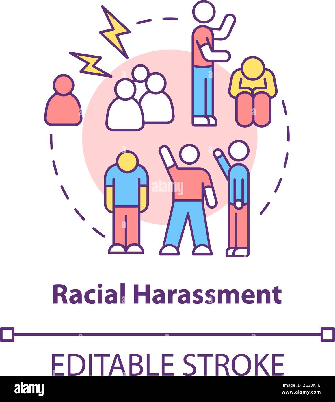 Racial harassment concept icon Stock Vector Image & Art - Alamy