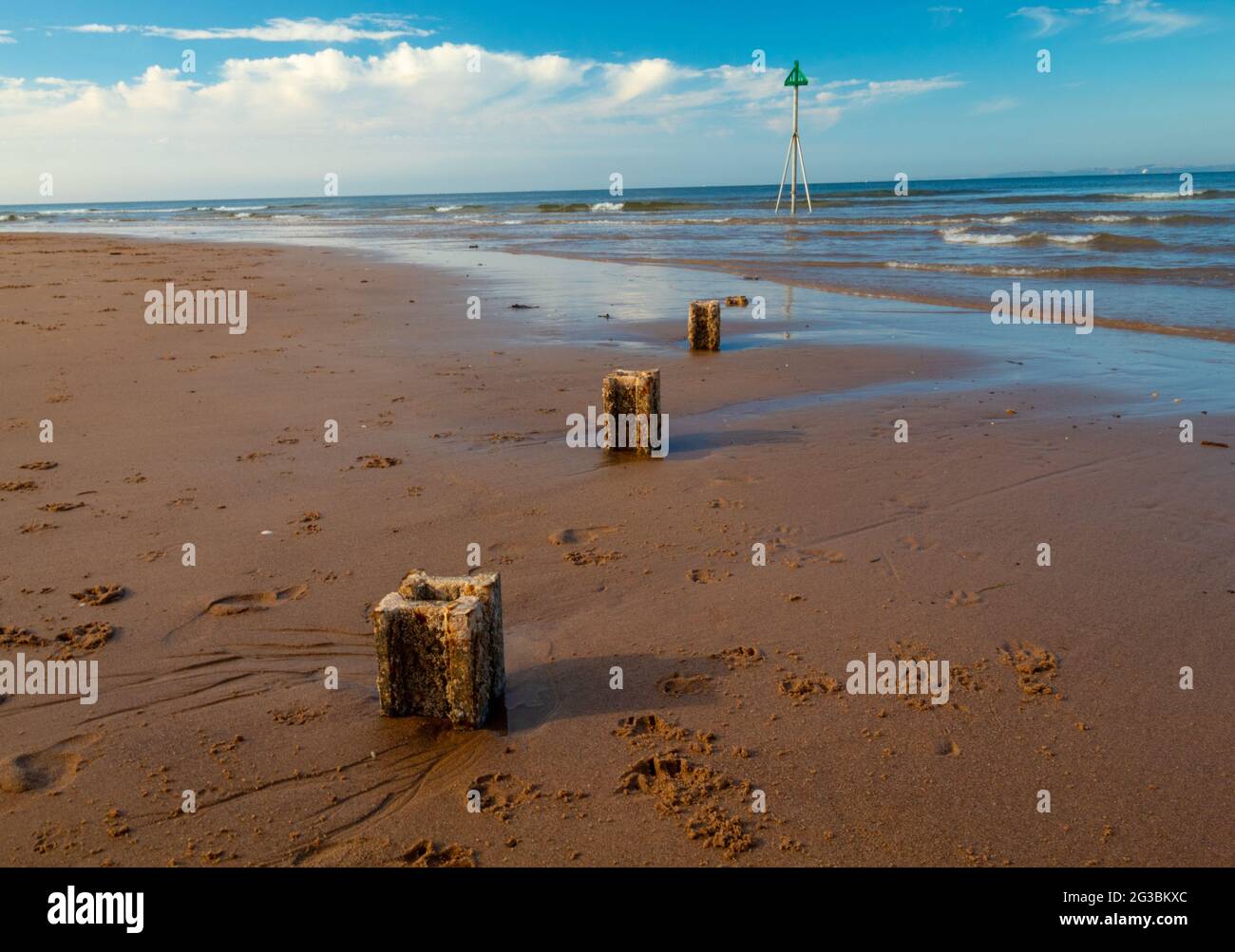 Exmouth Beach at low tide in the morning Stock Photo - Alamy