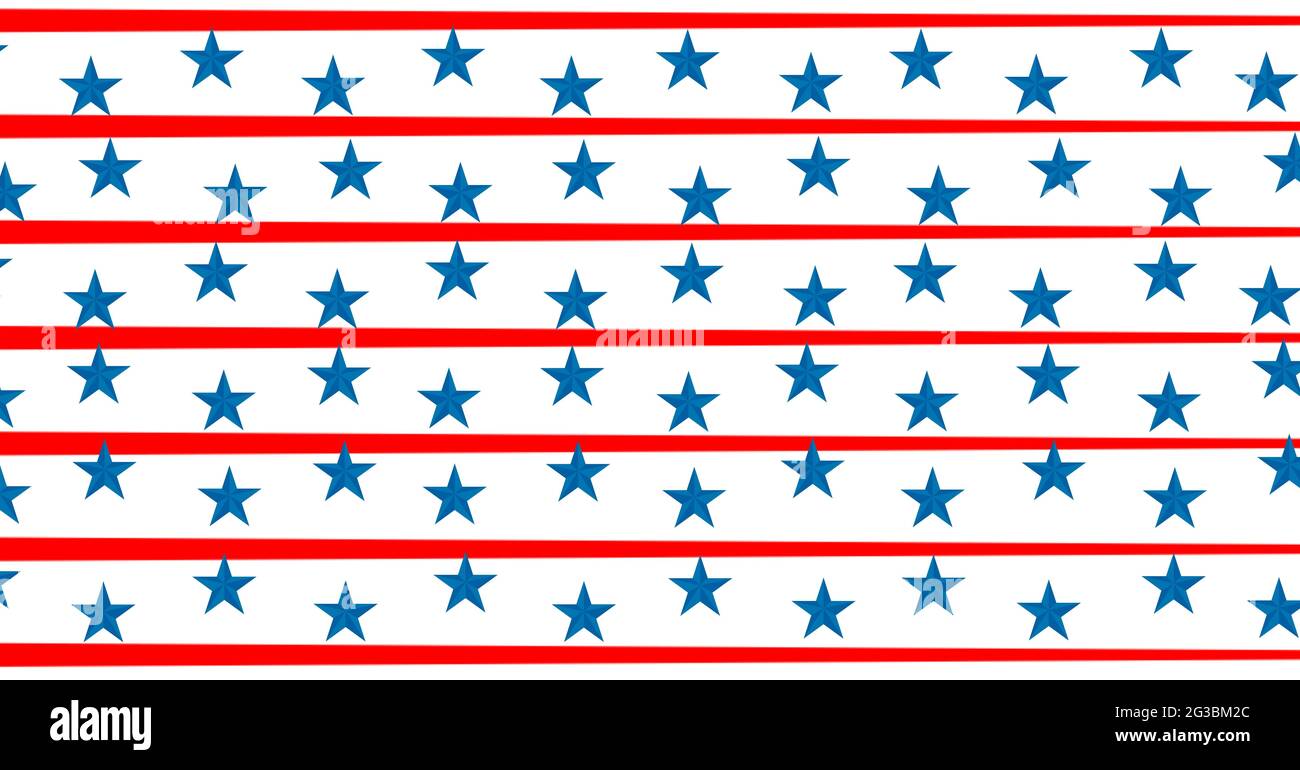 Red White And Blue Stars Banner Clipart