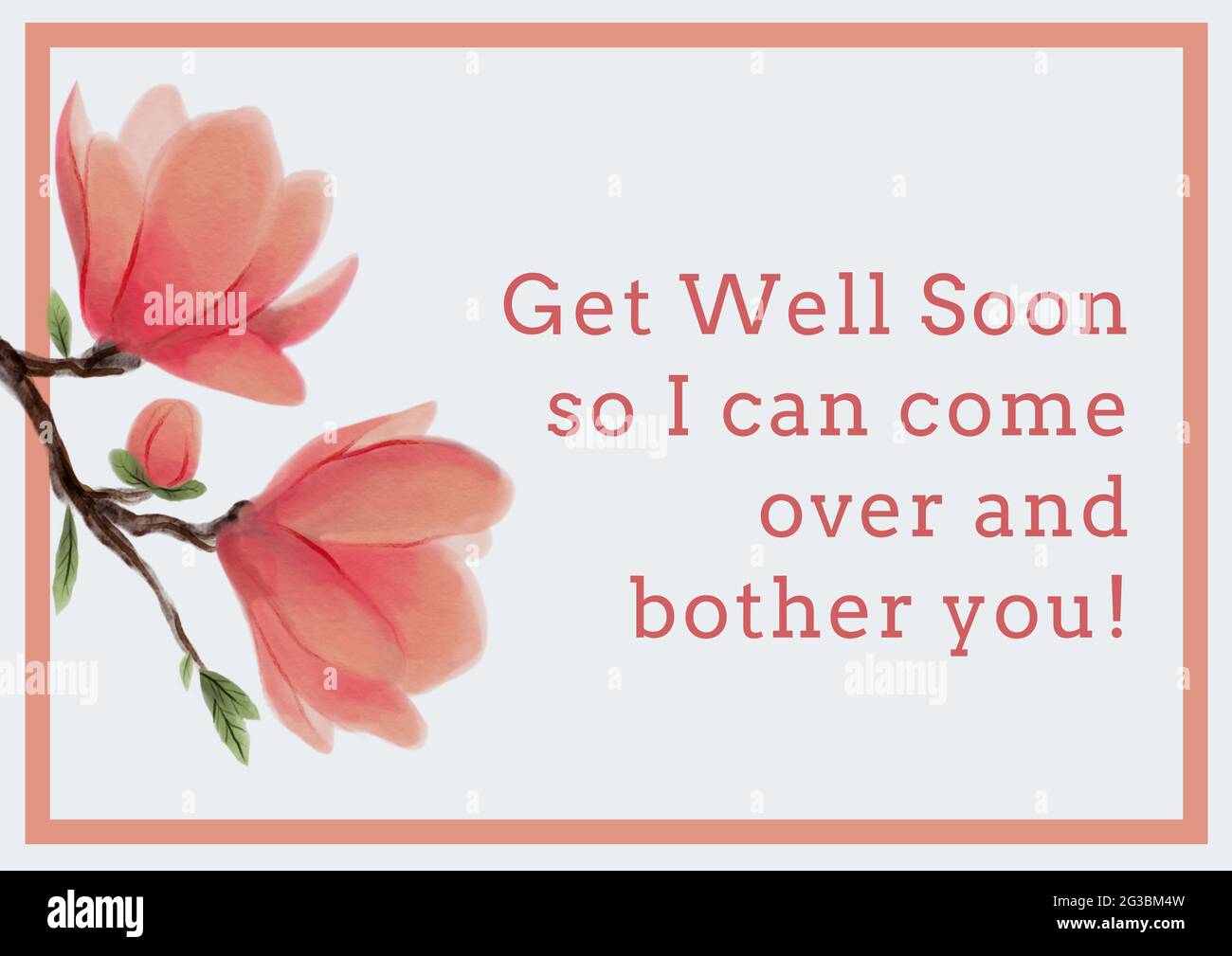 Composition of well wishes text with flowers Stock Photo - Alamy