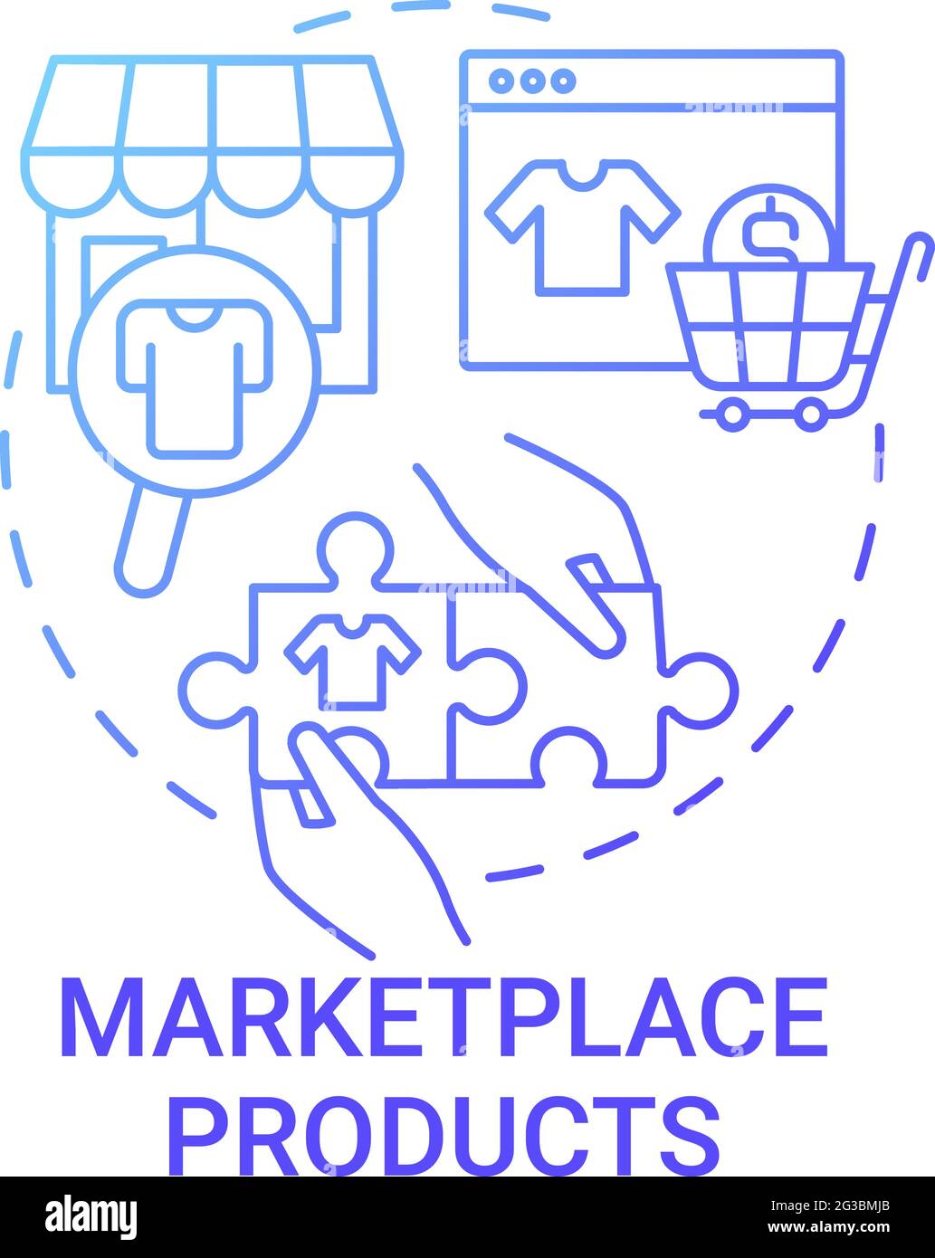 Marketplace products concept icon Stock Vector Image & Art - Alamy