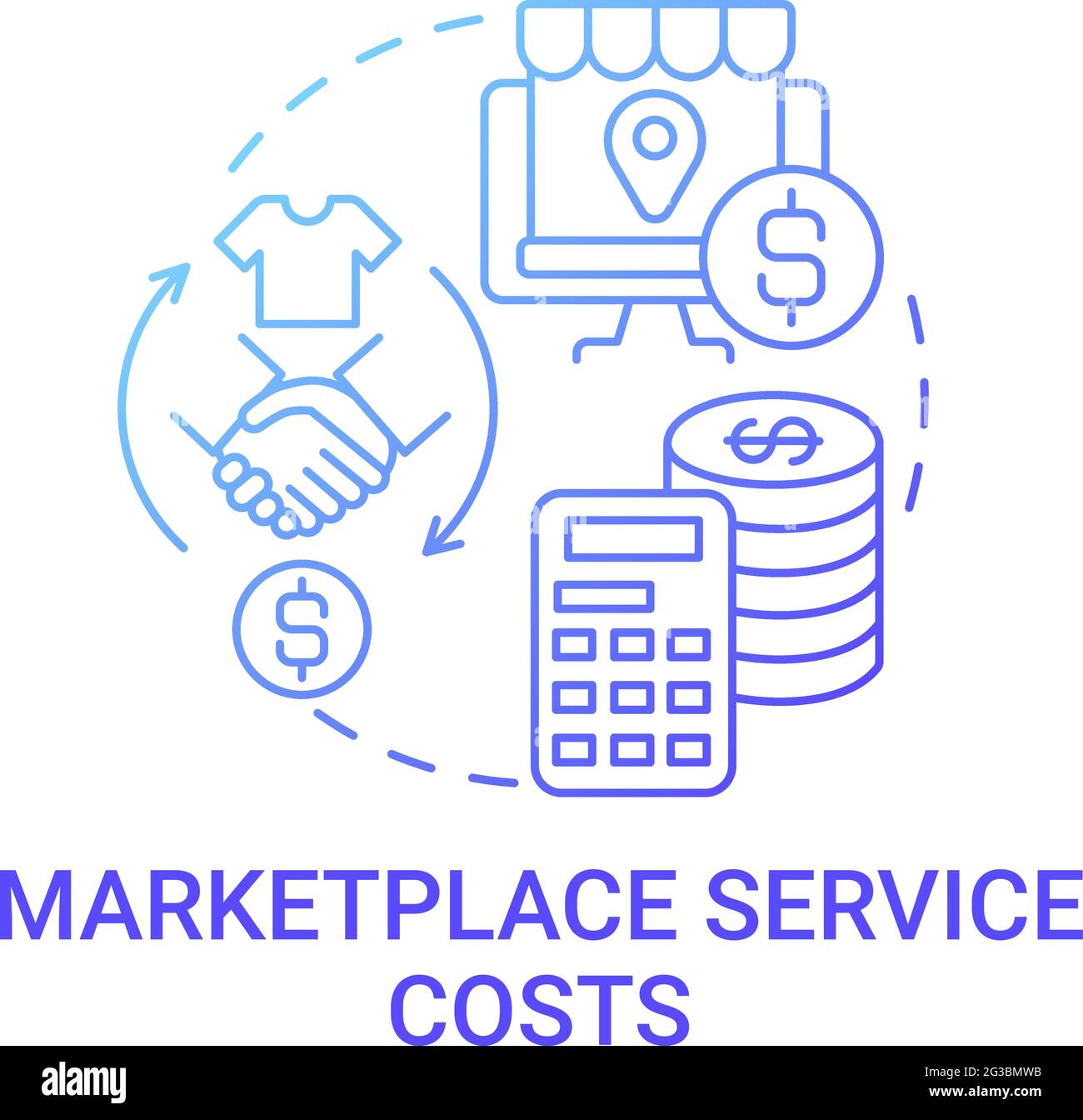 Marketplace service costs concept icon Stock Vector Image & Art - Alamy