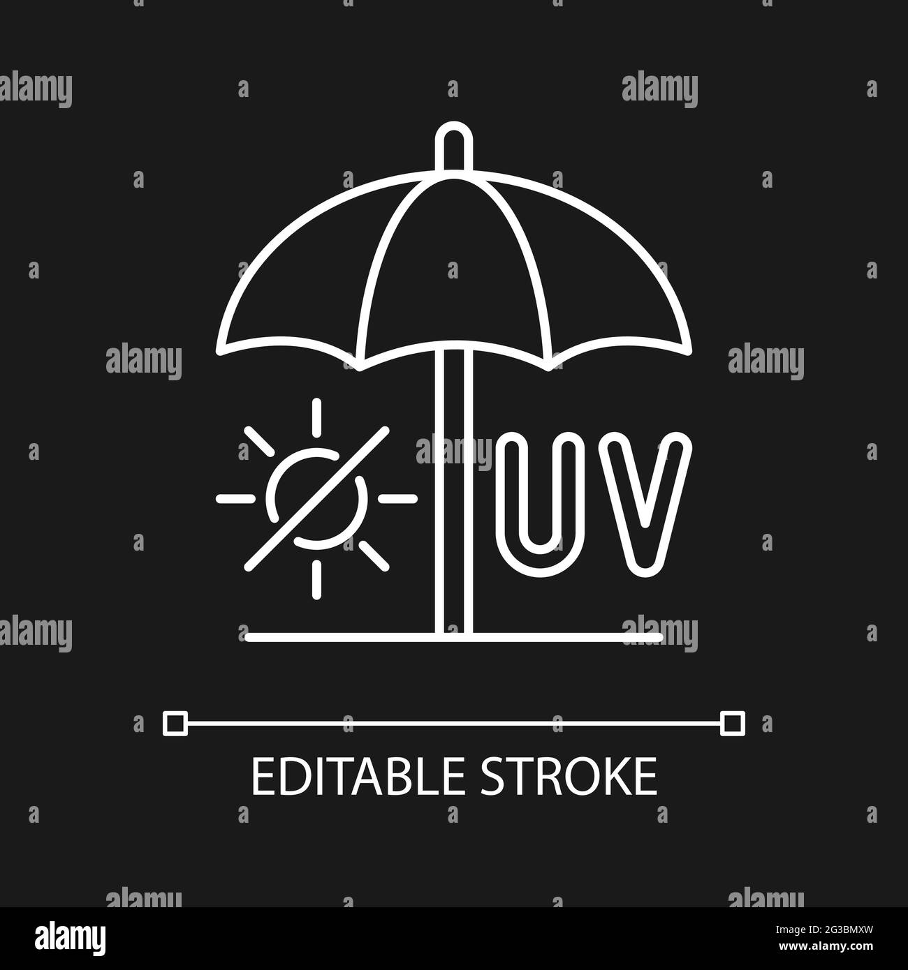 Seek shade white linear icon for dark theme Stock Vector Image & Art ...