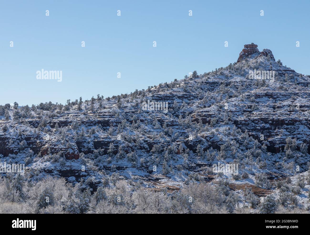 Snow Covered Landscape in Sedona Arizona in Winter Stock Photo - Alamy