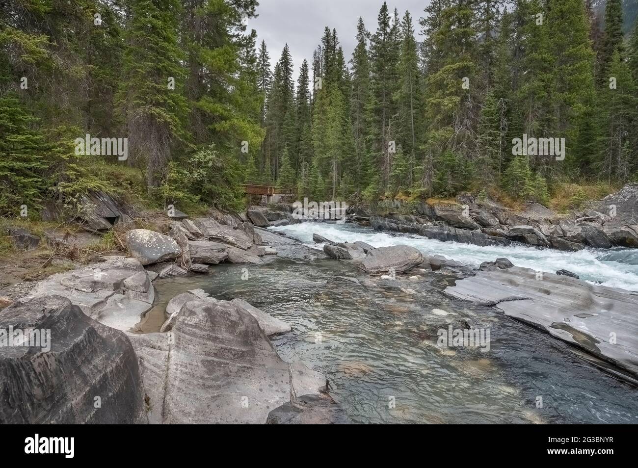 Vermilion River at Numa Falls in Kootenay National Park, British ...